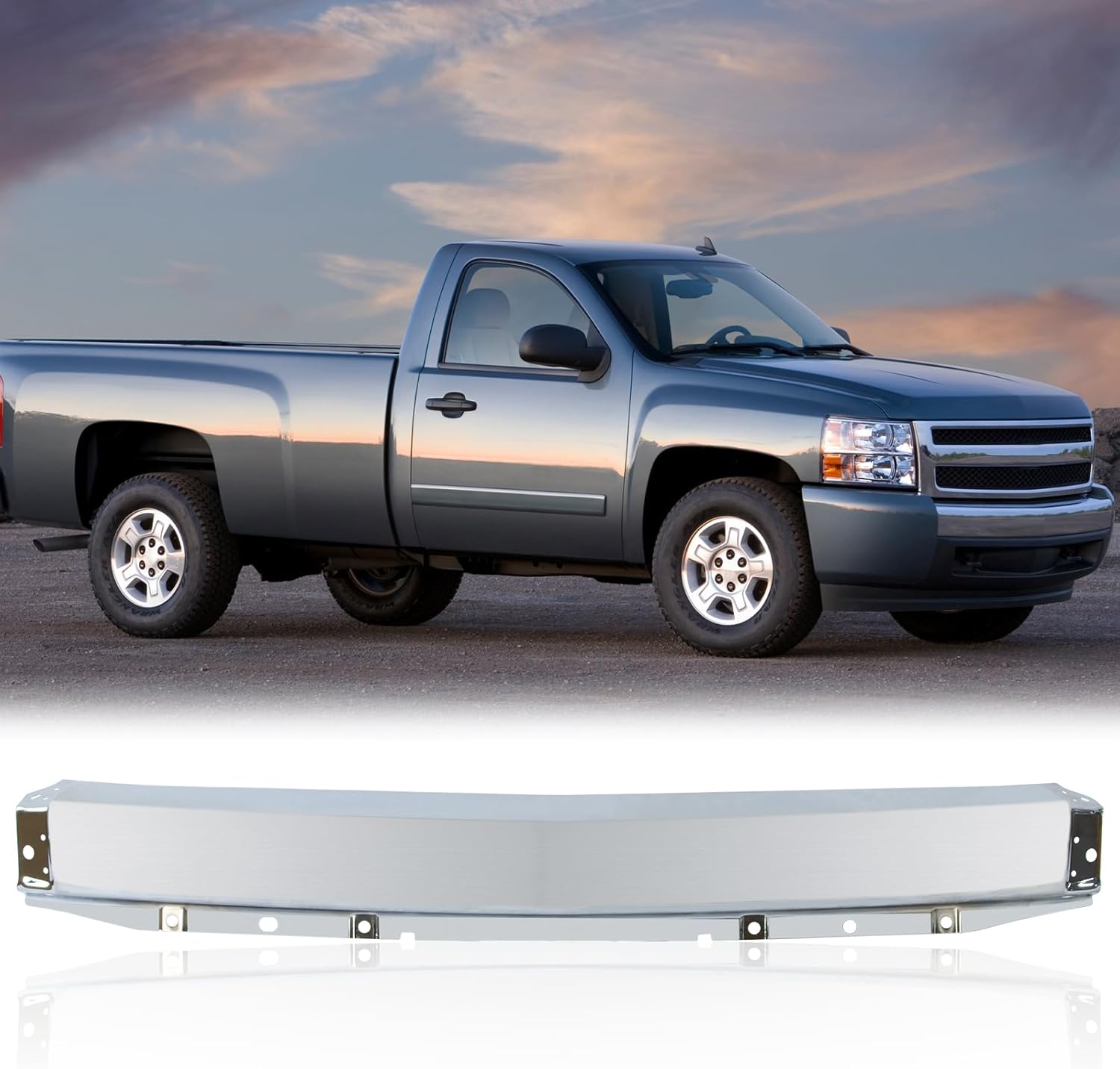 PATAJP4U Steel Front Bumper Front Primed Bumper Face Bar Compatible ...