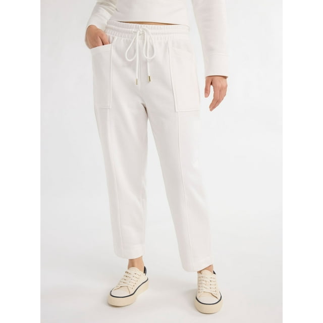 Free Assembly Women's and Women's Plus French Terry Cloth Sweatpants ...