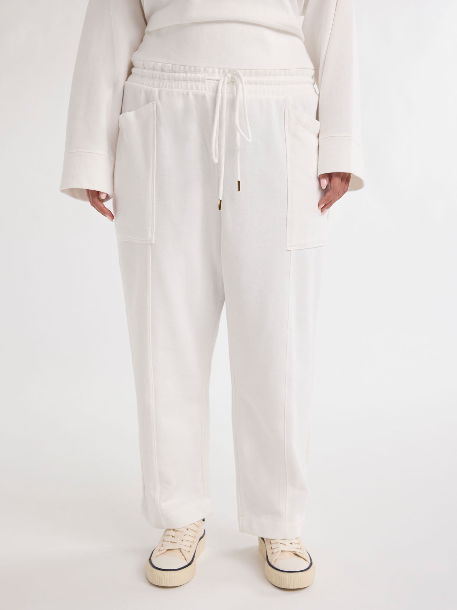 Free Assembly Women's and Women's Plus French Terry Cloth Sweatpants ...