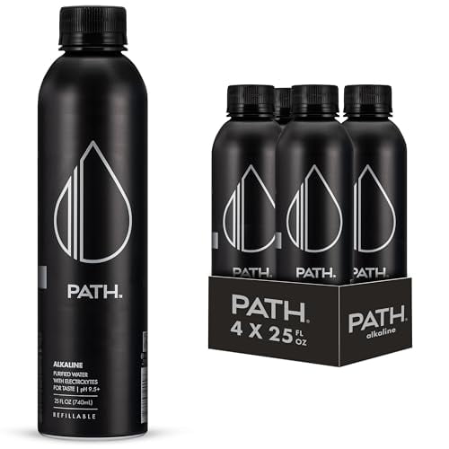 PATH Alkaline Bottled Water - 9.5 pH-Balanced Purified Water with ...