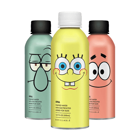 PATH Still Bottled Water, Limited Edition Spongebob Squarepants Bottles ...