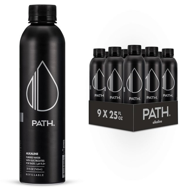 PATH Pure PH Purified Alkaline Water in Durable, Refillable Aluminum ...