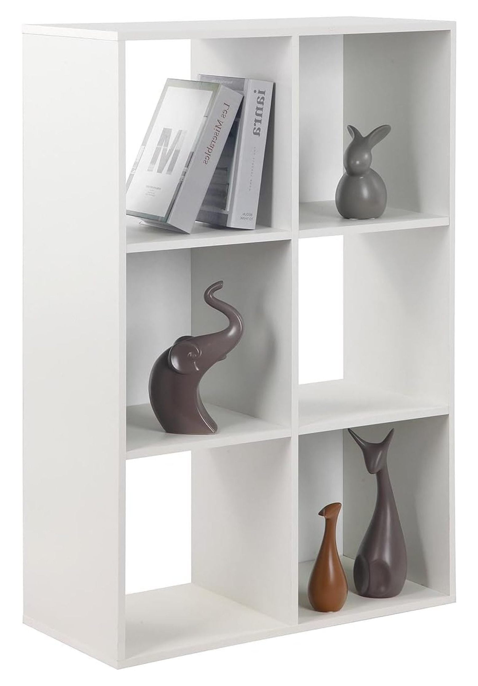 PATHIRA US Wooden Storage Bookcase 6-Cube, Fits 11 Inch Storage Bin ...