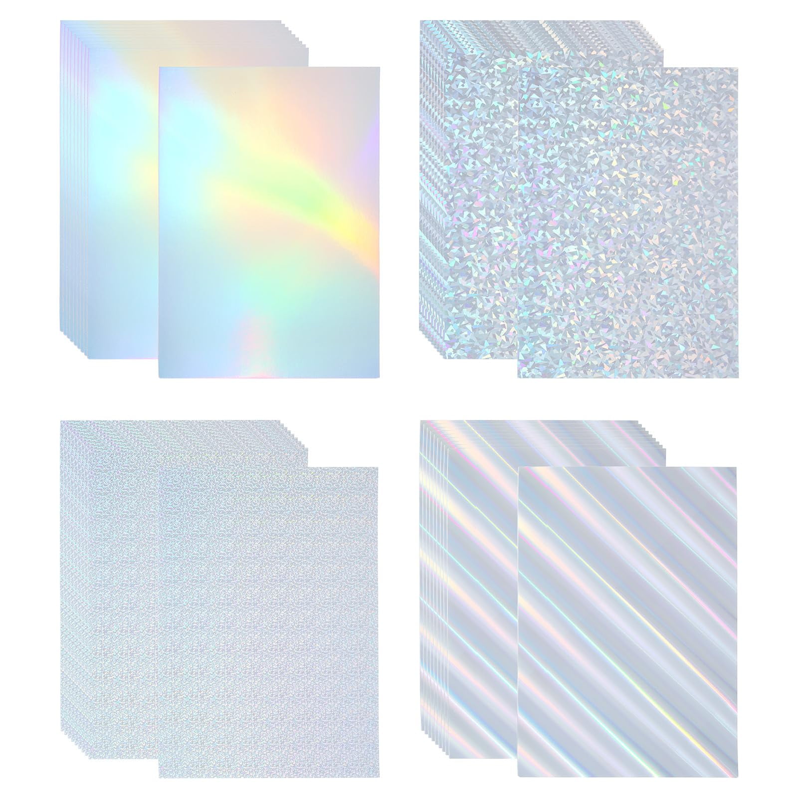 PATIKIL 11"x8.5" Holographic Cardstock, MMF7 20 Pack Metallic ...