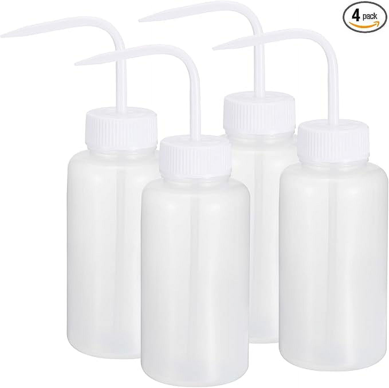 PATIKIL 500ml Wash Bottle, 4pcs Plastic Squeeze Bottle Wide Mouth ...