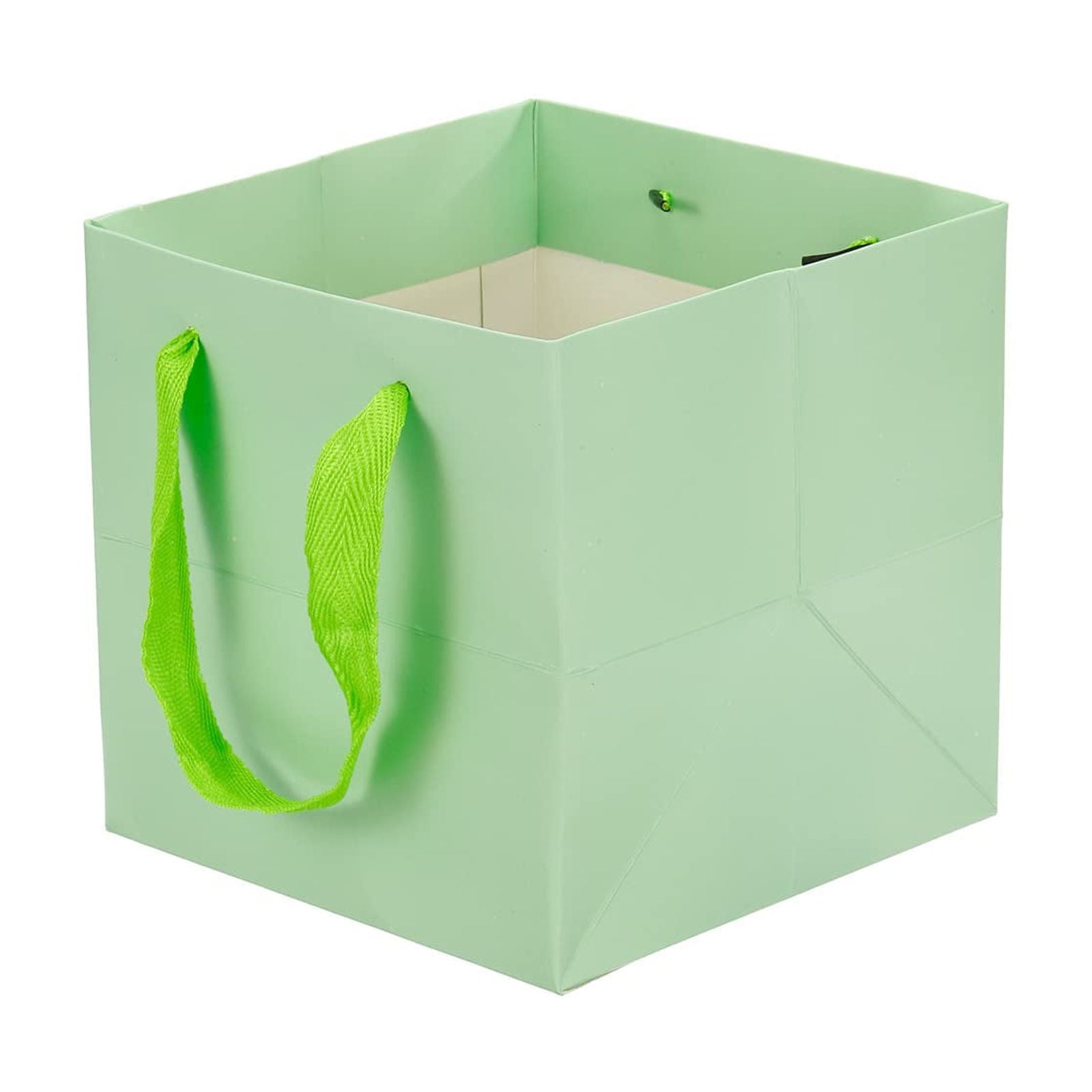 PATIKIL 6x6x6 Inch Square Paper Bag with Handle, 12 Pack Bouquet ...