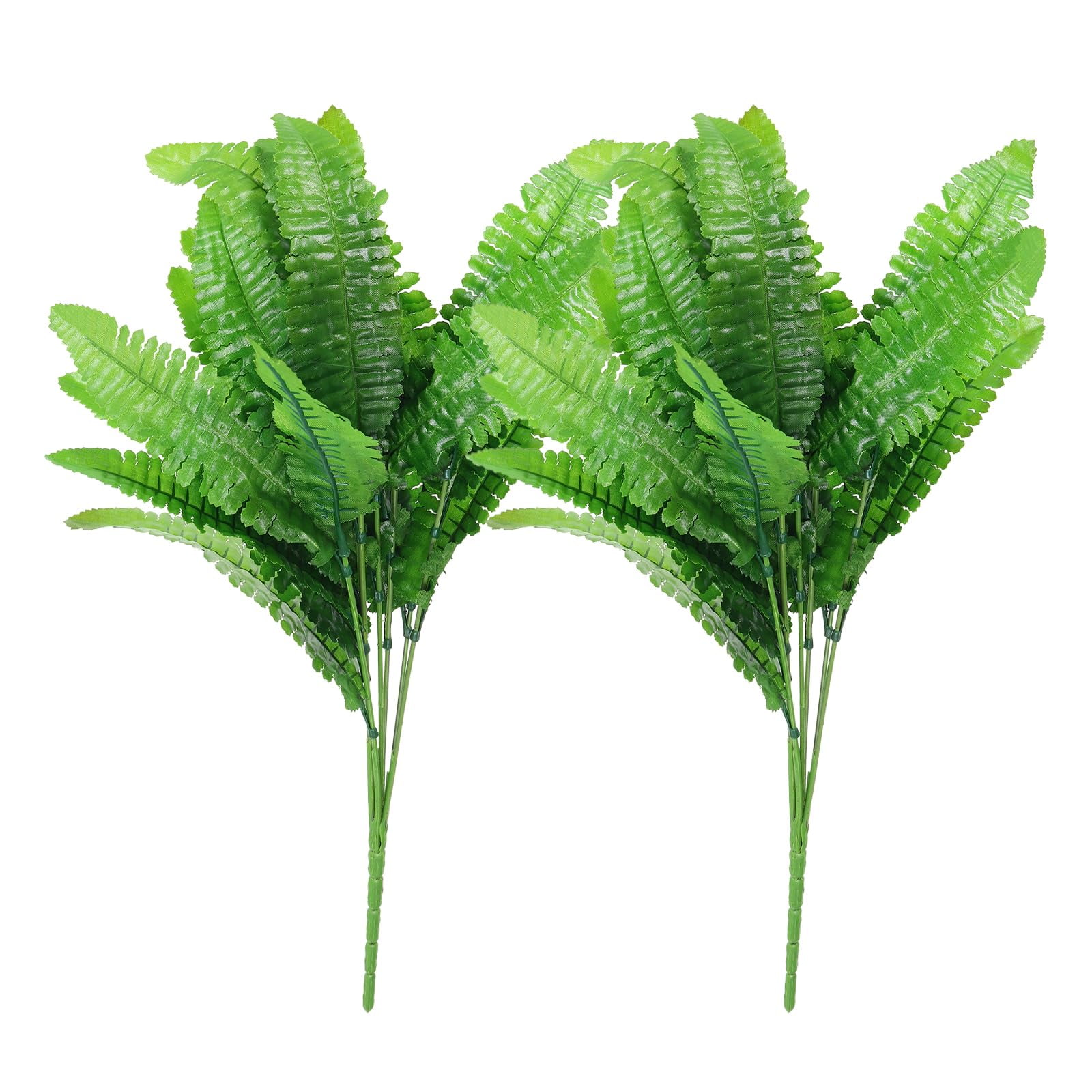 PATIKIL Artificial Greenery Plants, 2 Pcs 7 Bundles Green Plant with ...