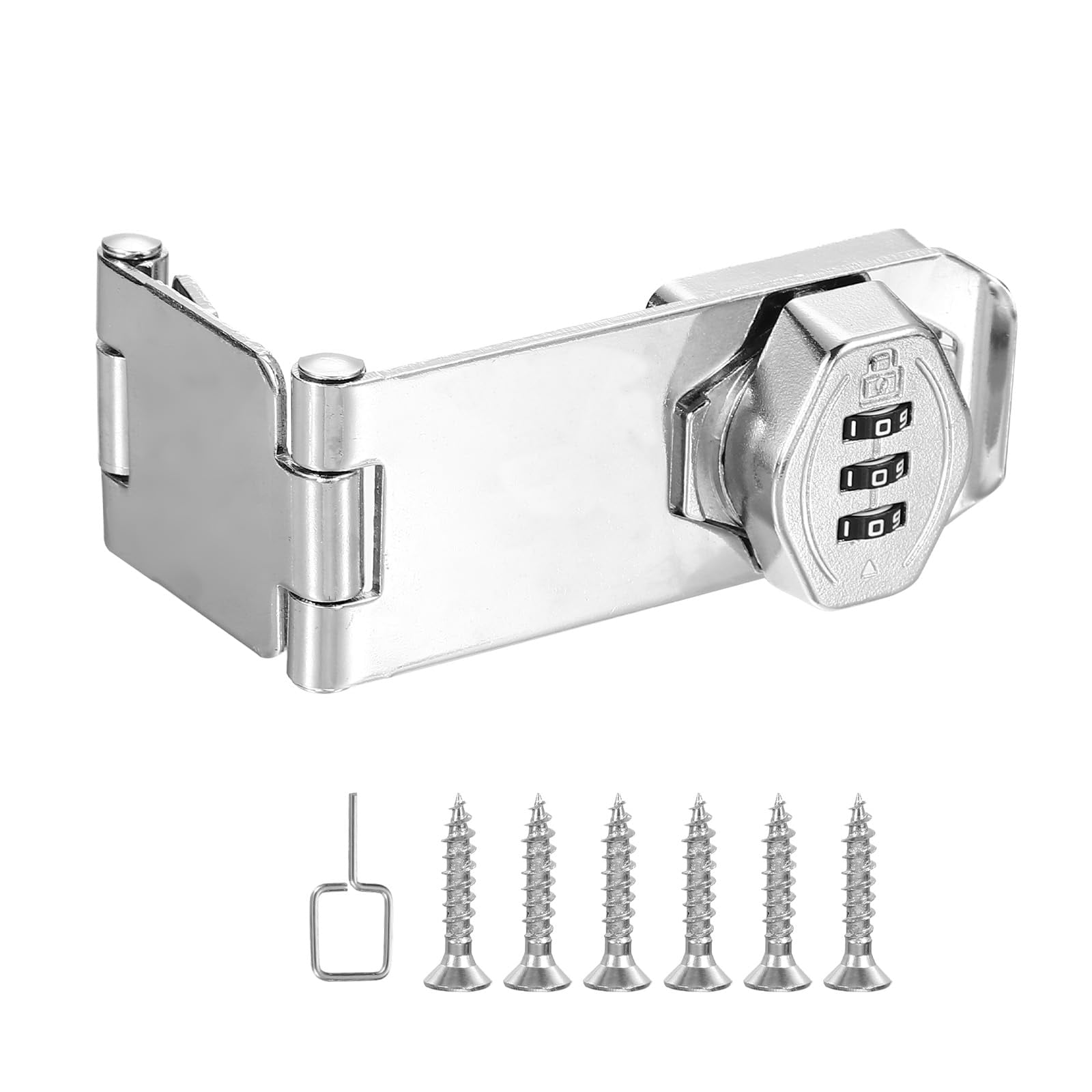 PATIKIL Combination Rotary Hasp Locks, 90 or 180 Degree Combination ...