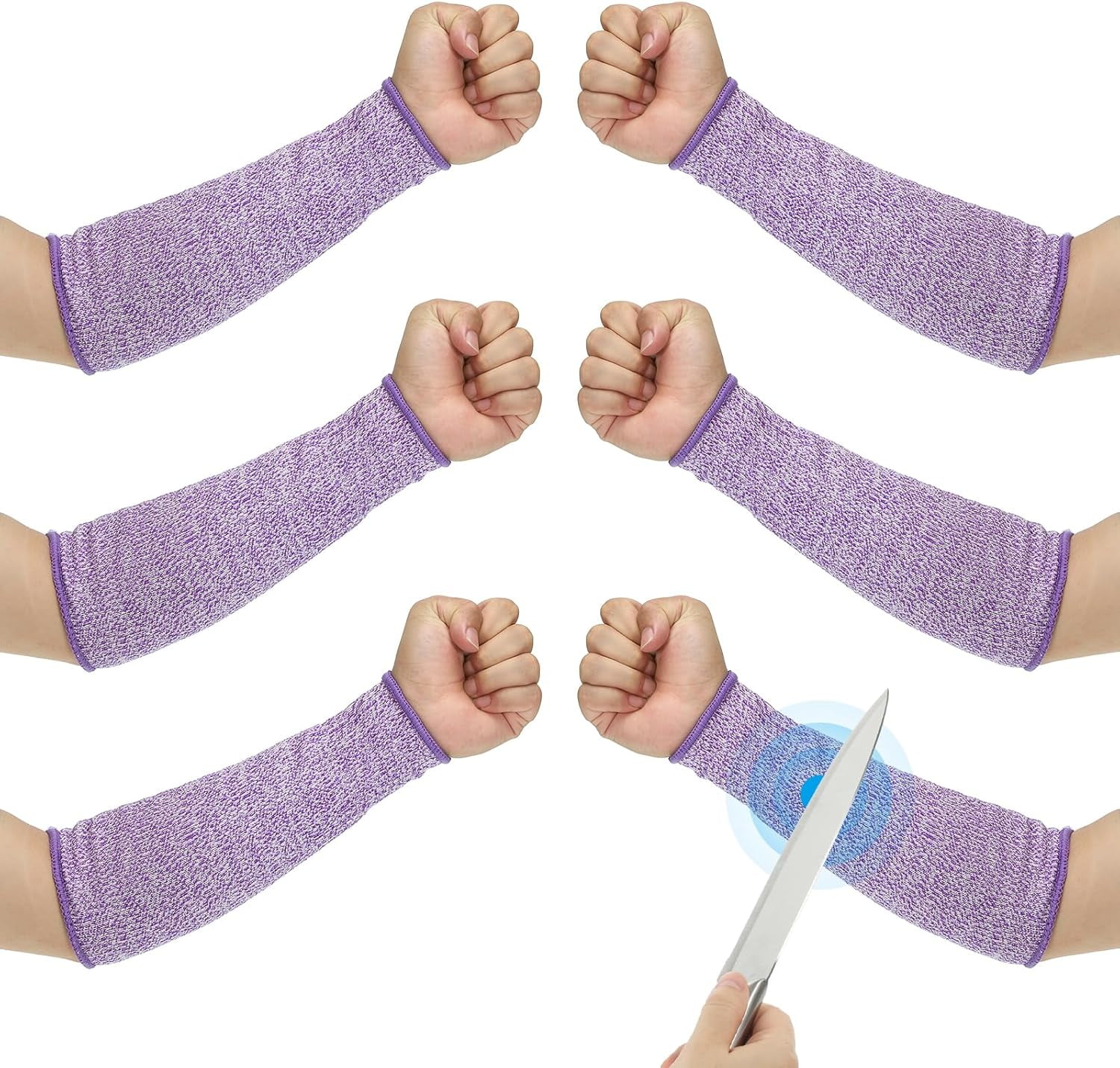 PATIKIL Cut Resistant Sleeve, Arm Safety Protectors Sleeves Forearm ...