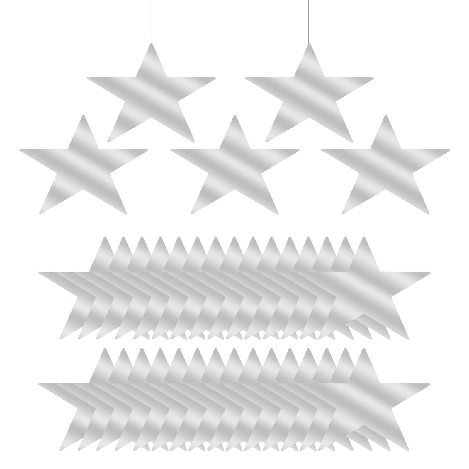 PATIKIL Large Star Cutouts, 80 Pcs 11" Double Printed Paper Star ...