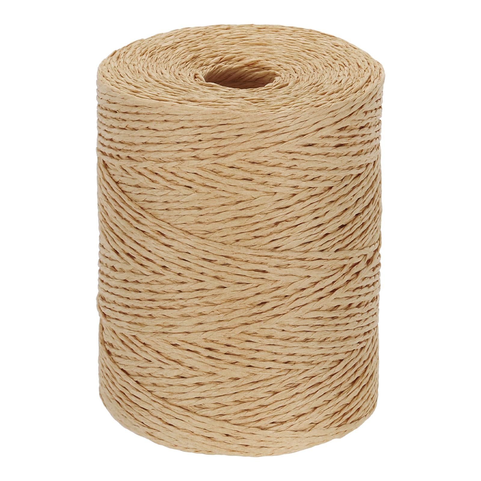 PATIKIL Natural Cotton Raffia JKF25 Yarn 328 Yard, Crochet Raffia Paper ...