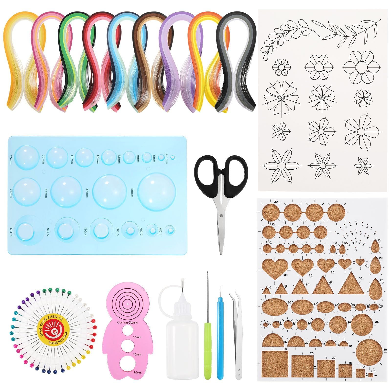 PATIKIL Quilling Paper Set, EC36 Paper Quilling Kits with 43 Colors 900 ...