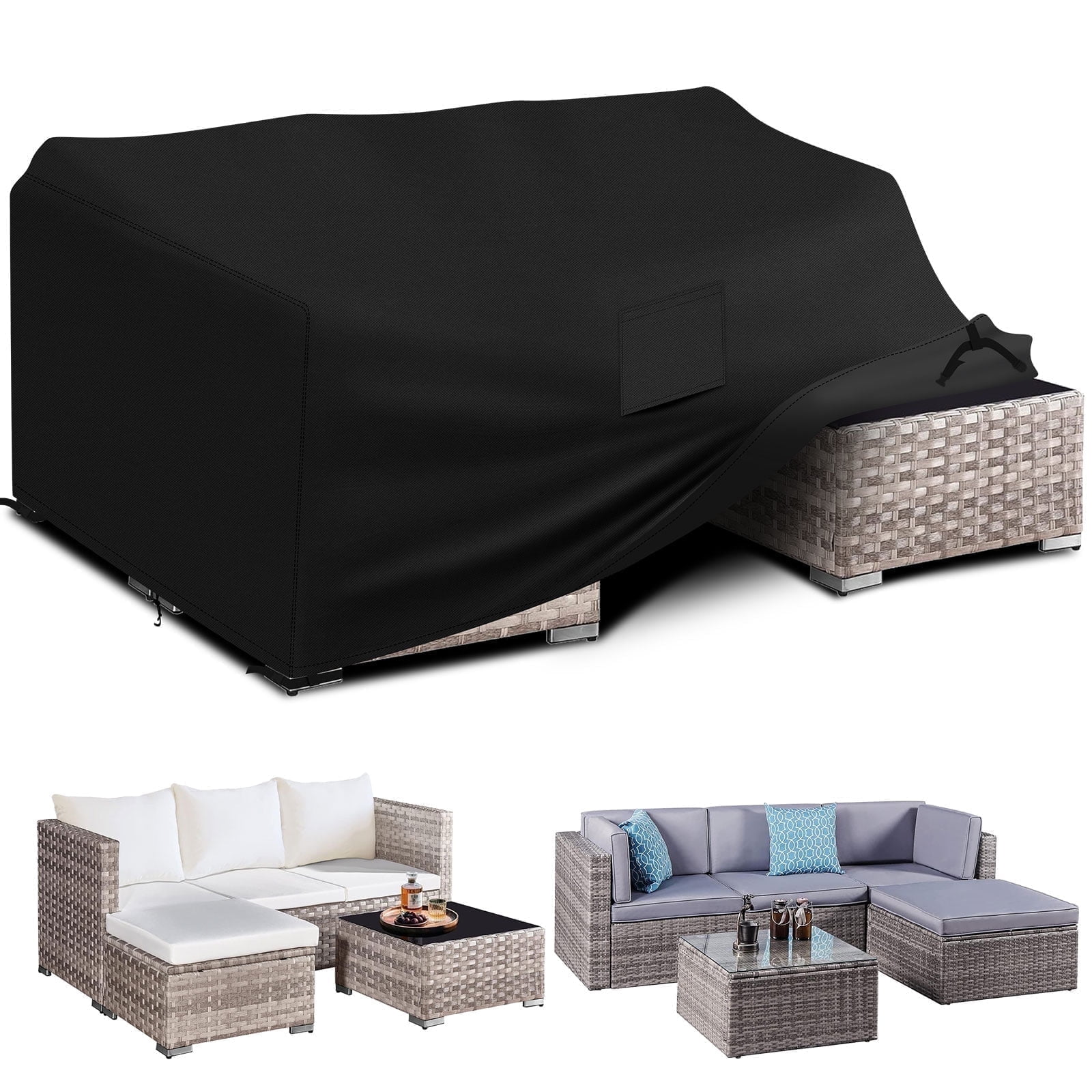 PATIO PLUS Garden Furniture Cover，Garden Table and Chairs Patio Set ...