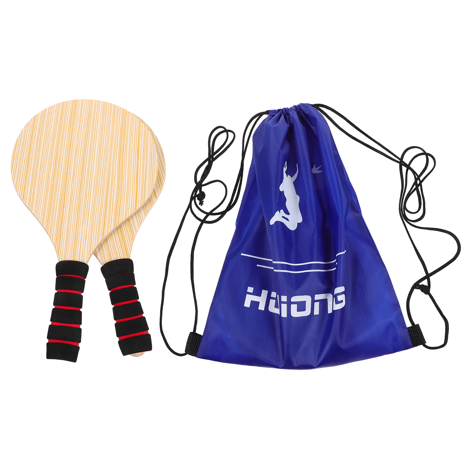 PATKAW 1 Set Badminton Rackets Wooden Paddle Hole Ball Paddles Paddle ...