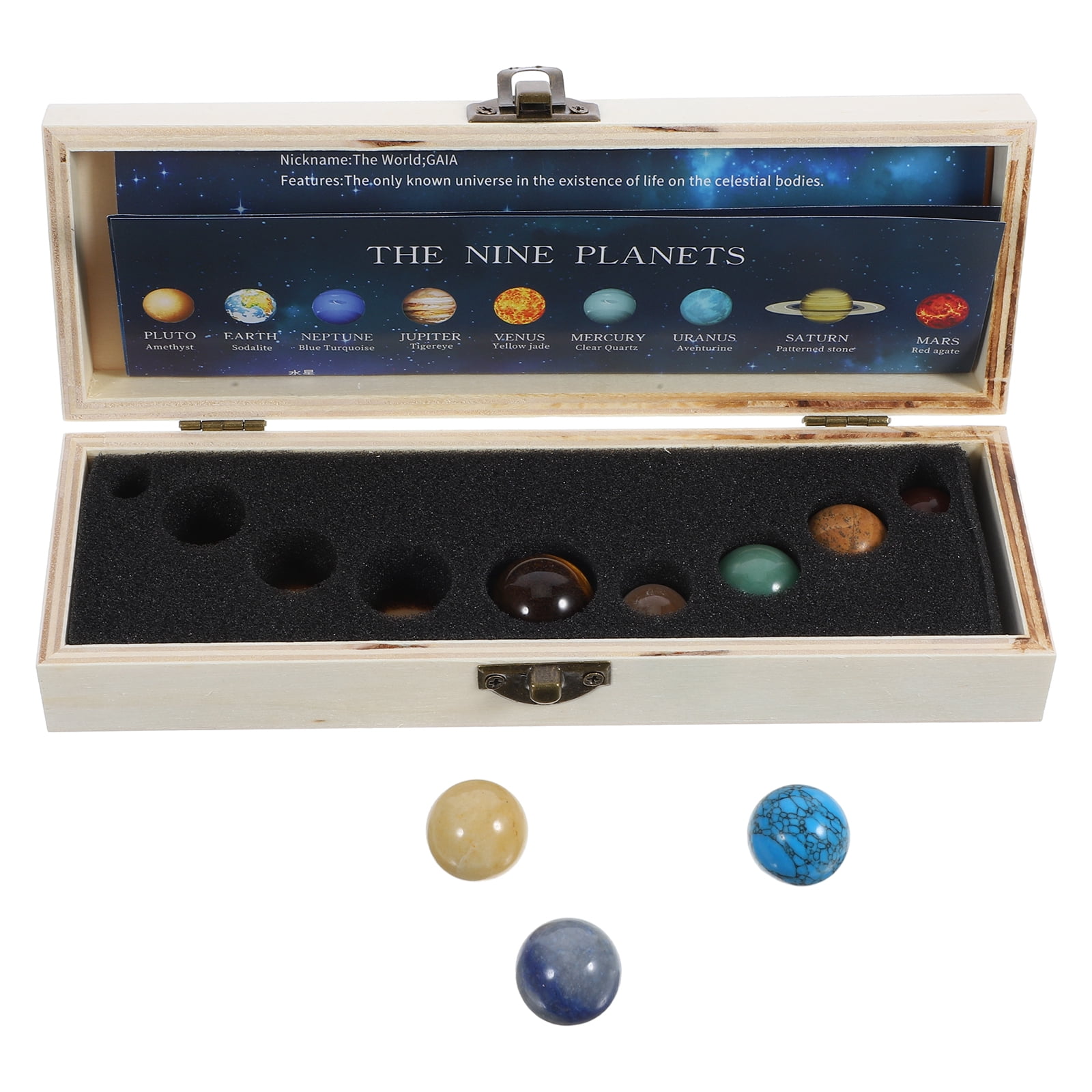 PATKAW 1 Set Mineral Nine Planets Adorns Desktop Planet Ornaments Nine ...
