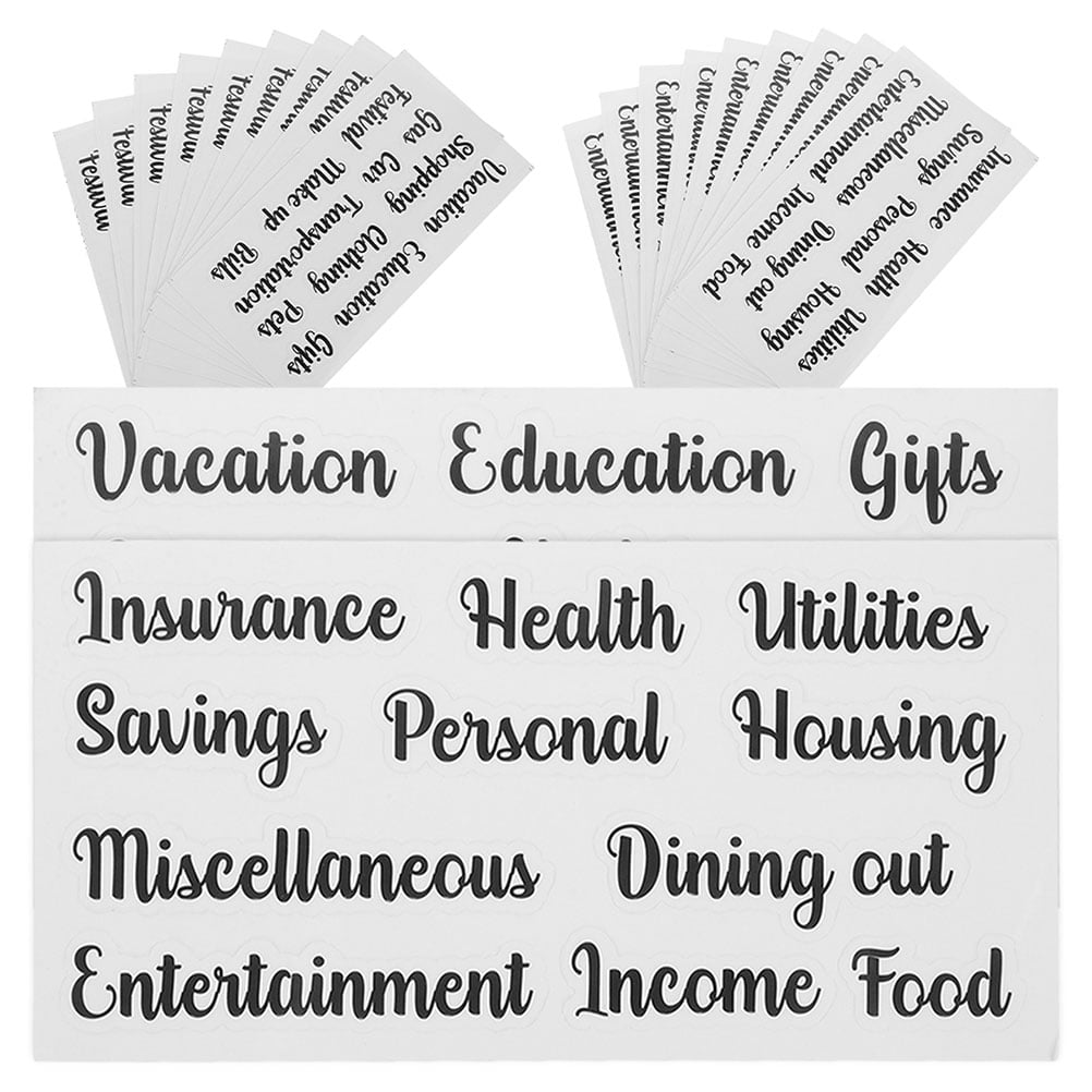 PATKAW 12 Sets of Classifying Budget Stickers Portable Cash Envelope ...