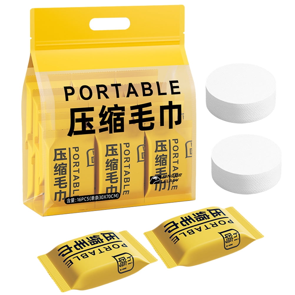 PATKAW 16pcs Compressed Disposable Face Towels Portable Outdoor Travel ...