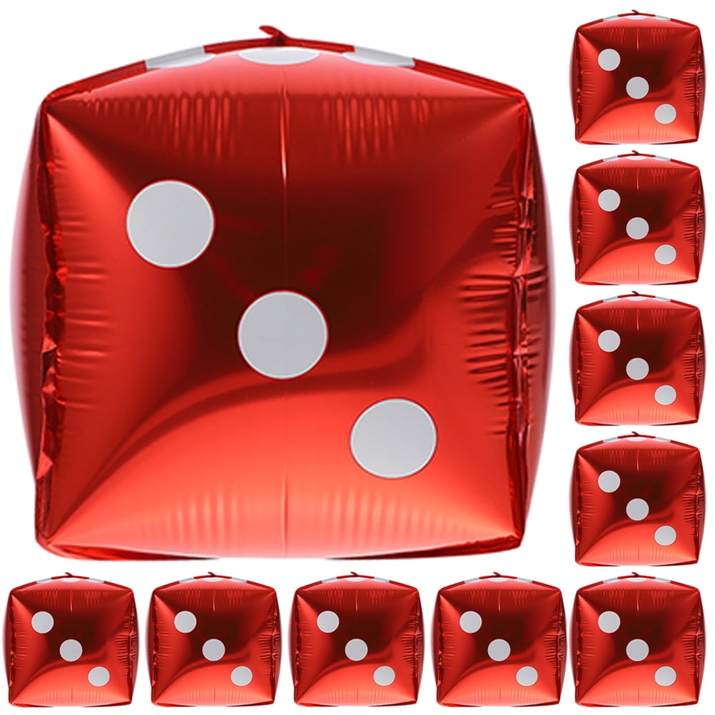 KAJNBN Dice Balloon Red Aluminum Foil 20Pcs 7.07X7.07X7.07in - Walmart.com