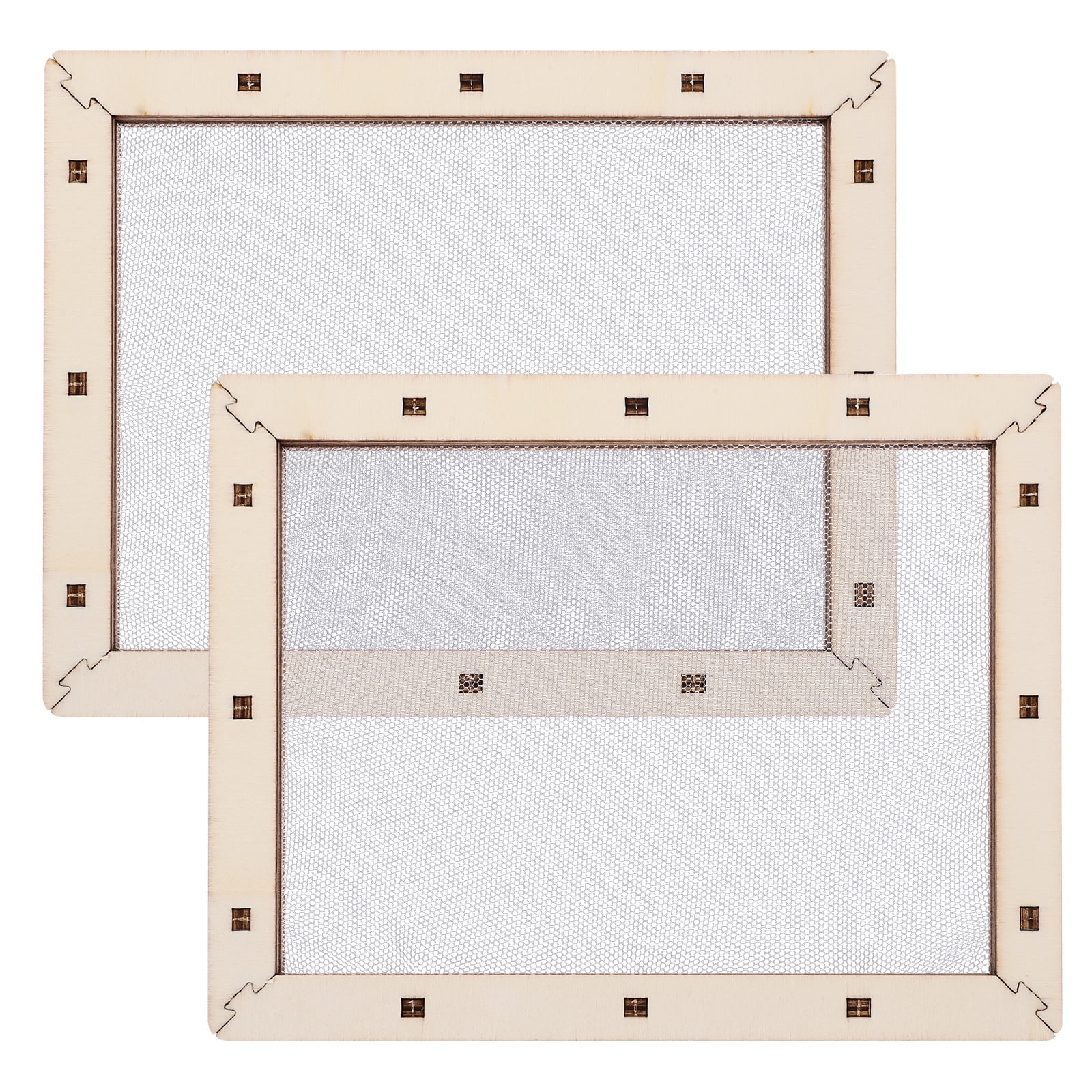 PATKAW 2pcs DIY Paper Making Screen Mould Wooden Paper Making Frame ...