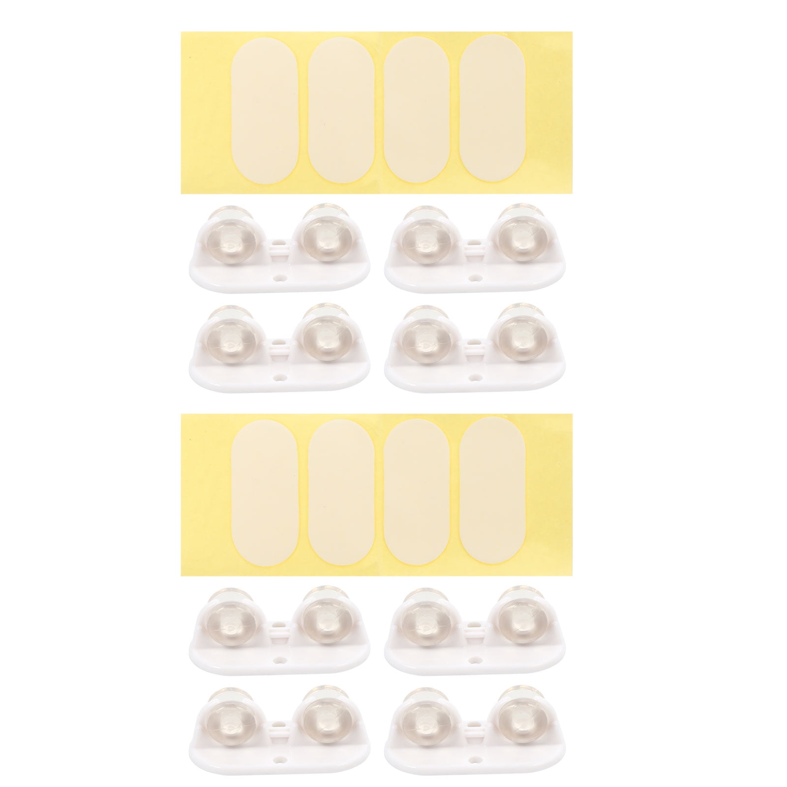 PATKAW 8Pcs Self-adhesive Storage Box Pulley Casters Plastic Furniture ...