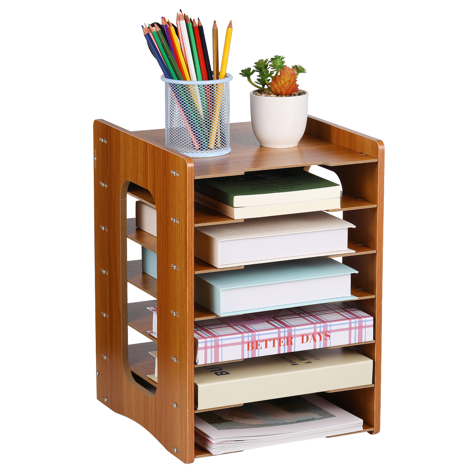 PATKAW File Organizer Wood Paper Organizer Wood Desk Organizer Paper ...