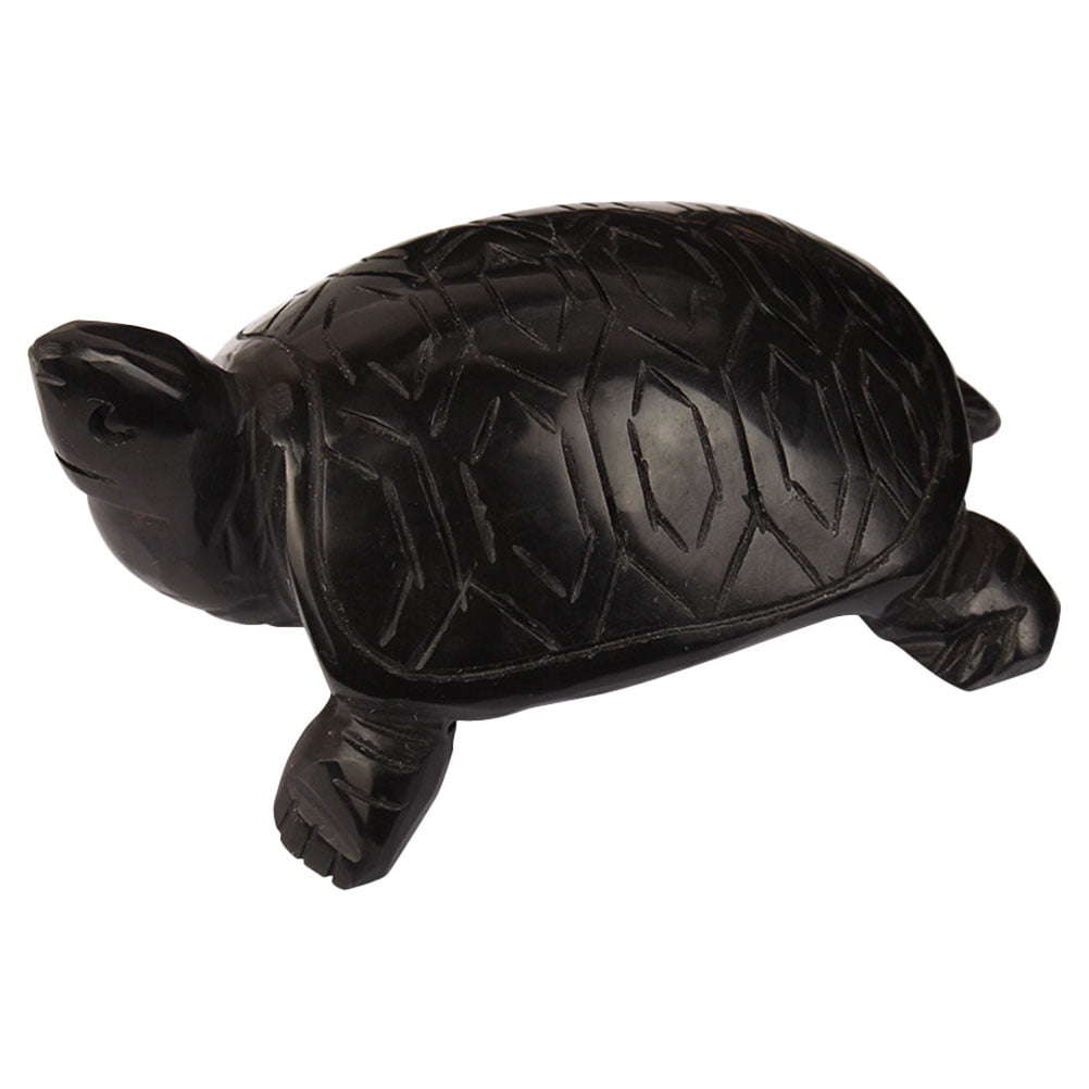 Black Obsidian Turtle Figurine for Decoration and Elegant Home Accent 3 ...