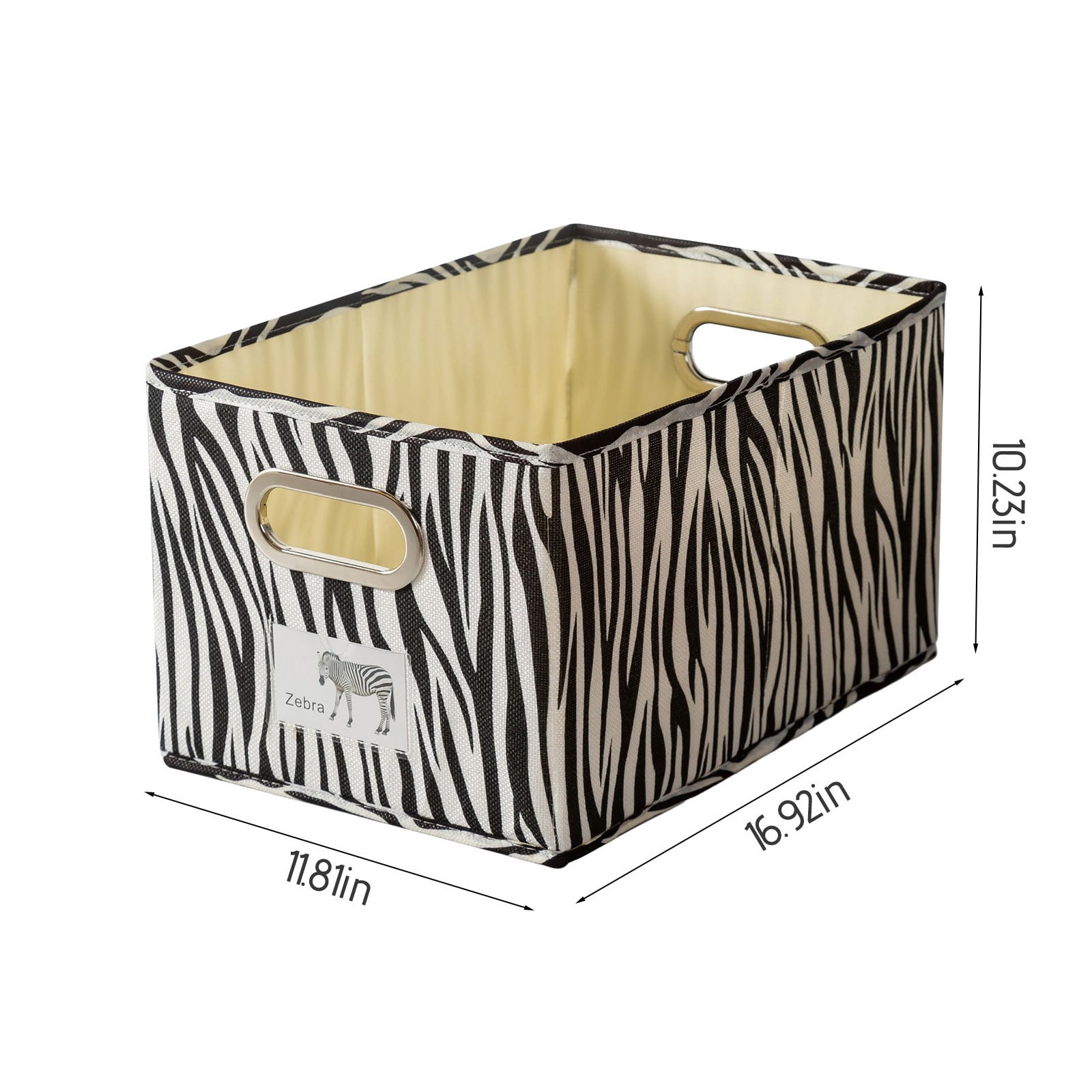 PATLOLAV Storage Basket Cube Animal Zebra Print Large Collapsible Toys ...