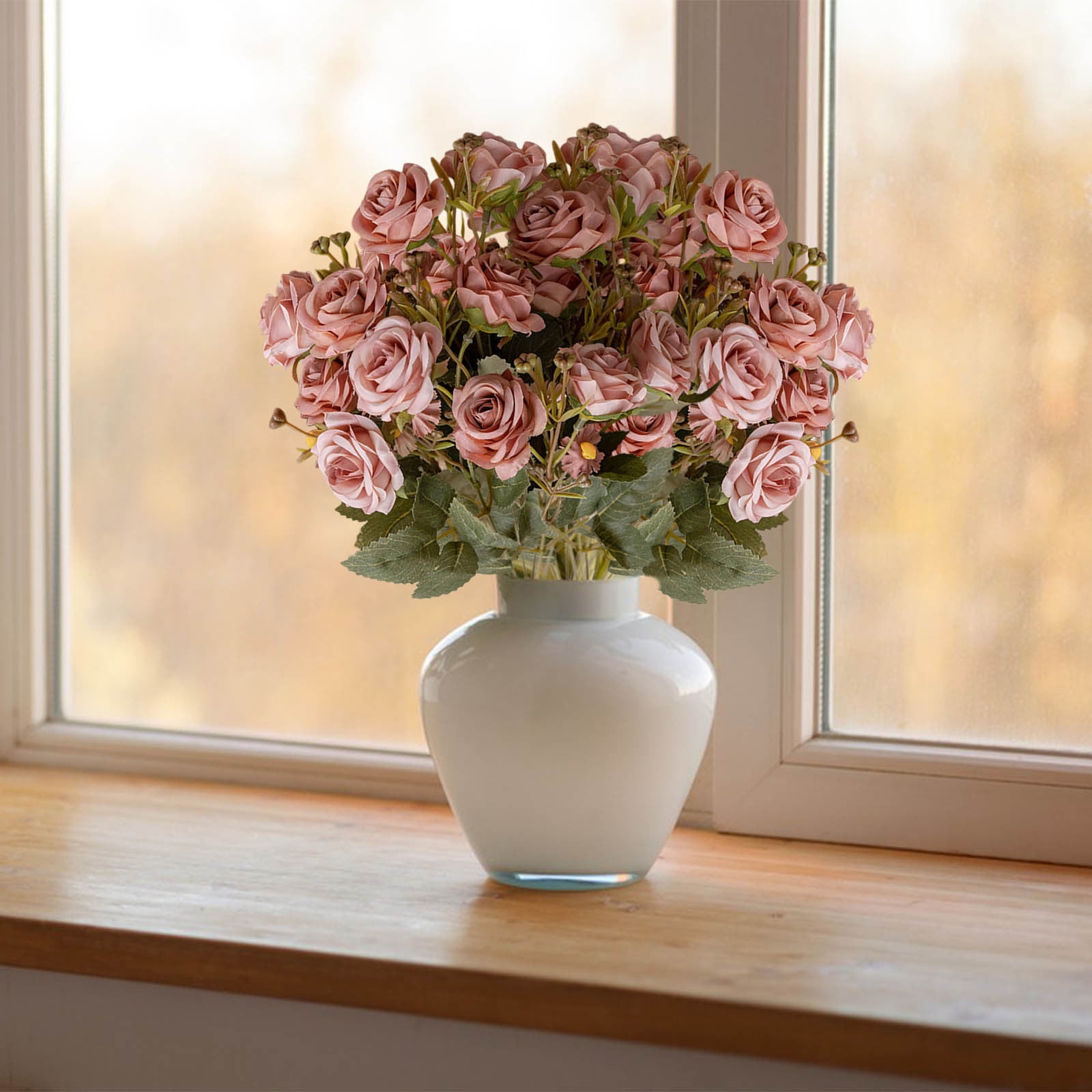 PATLOLLAV 1 Pcs Artificial Flower Simulation Roses Bouquet Vibrant ...