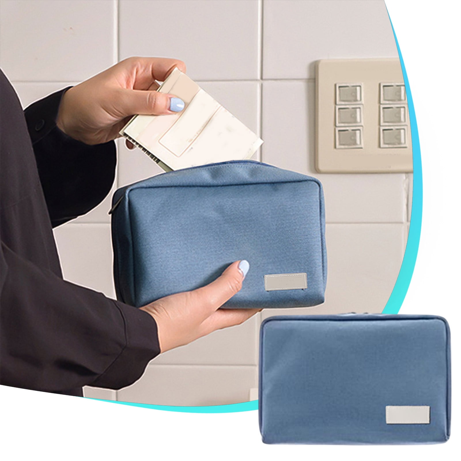 PATLOLLAV 1 Pcs Nylon Storage Bag with Zipper, Passport Organizer Pouch ...