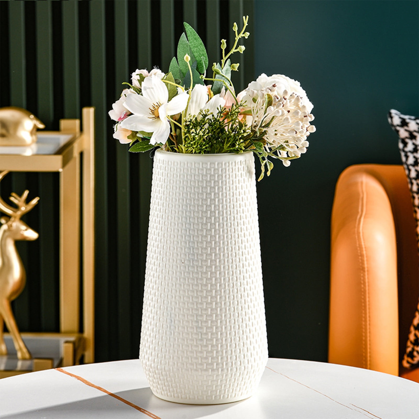 PATLOLLAV 1 Pcs Plastic Vase, Elegant Imitation Ceramic Vase ...