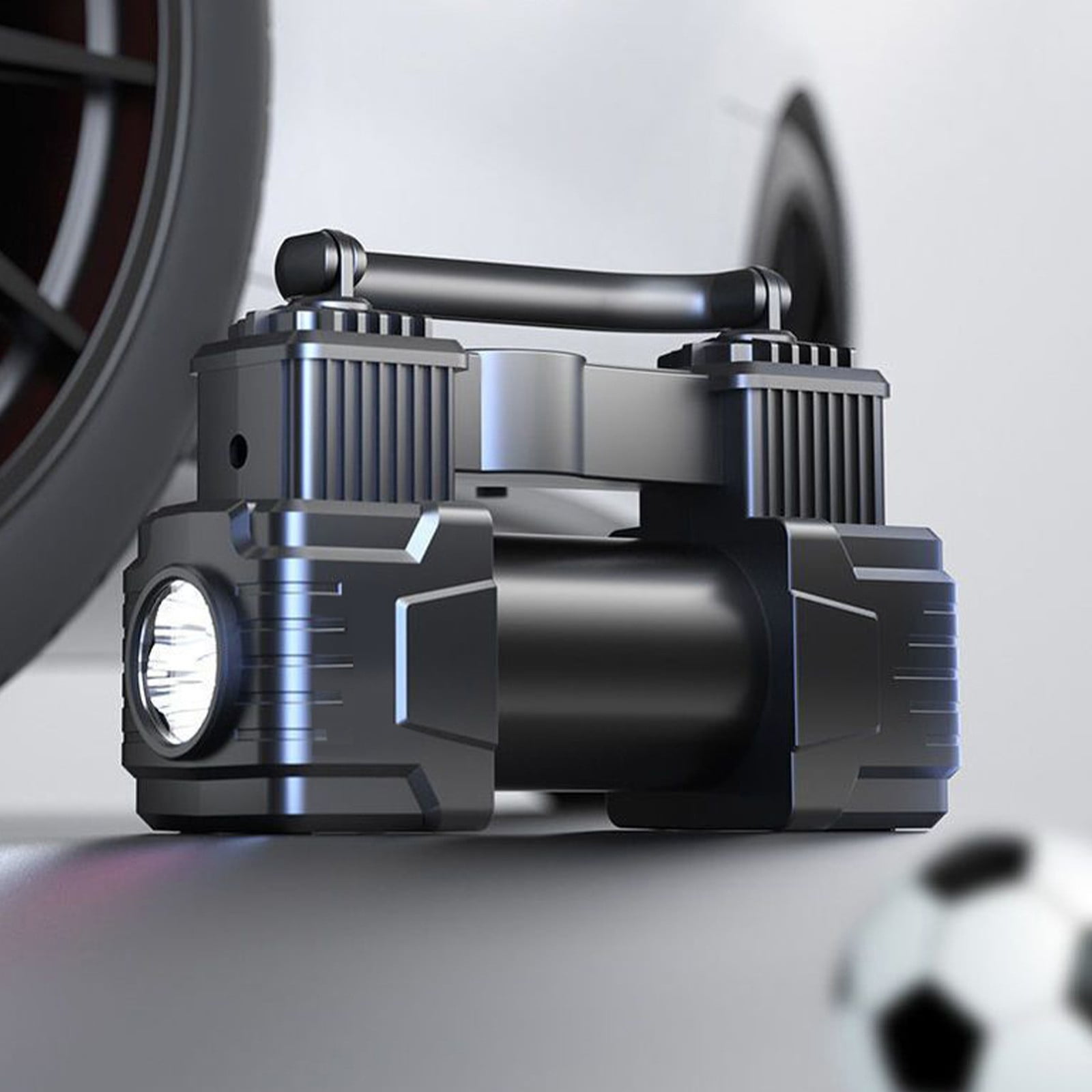 PATLOLLAV 12V Car Tire Inflator Compressor, Versatile Dual Cylinder ...