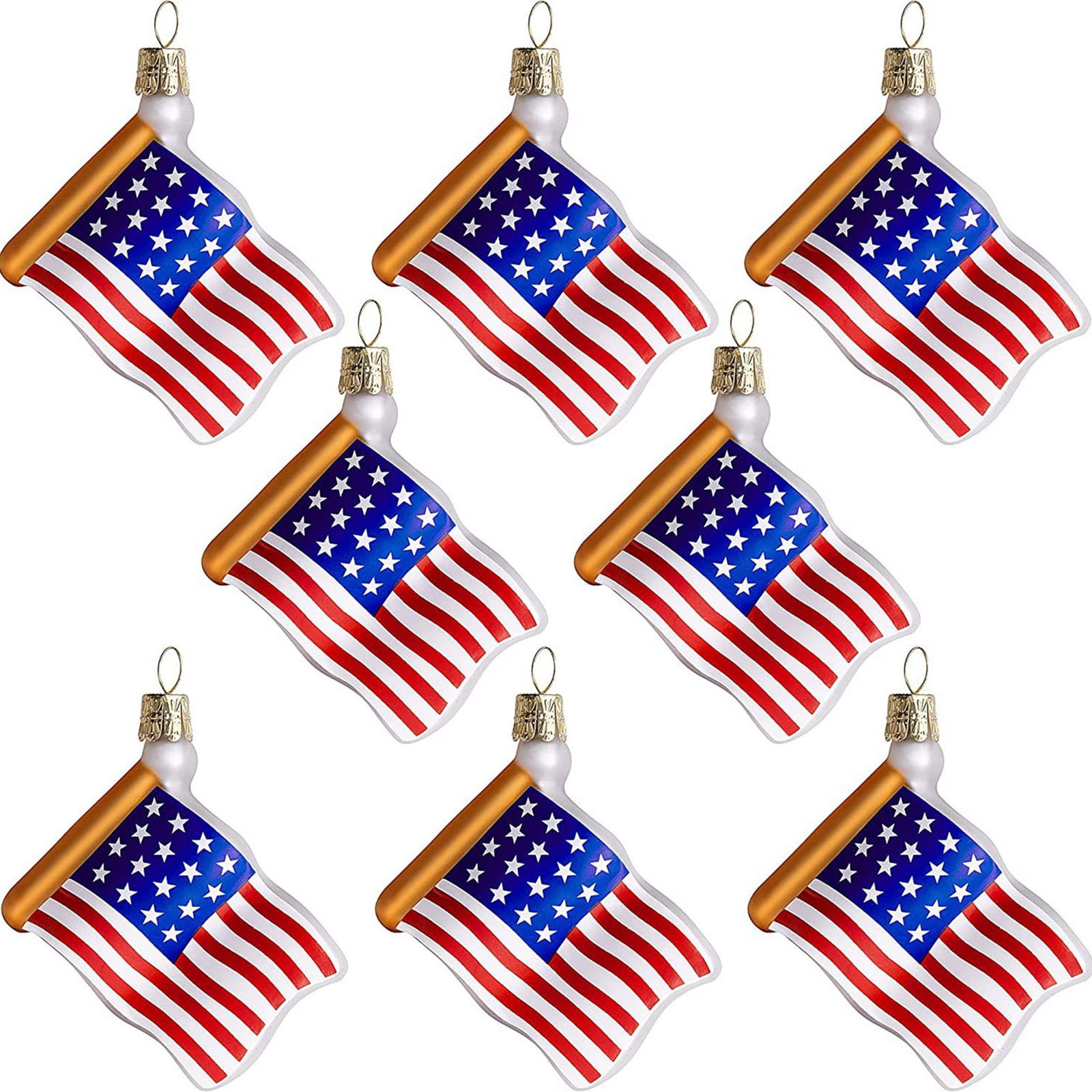 PATLOLLAV 12pcs 4th of July Day Ornament,Mini USA Decor Flag,American ...