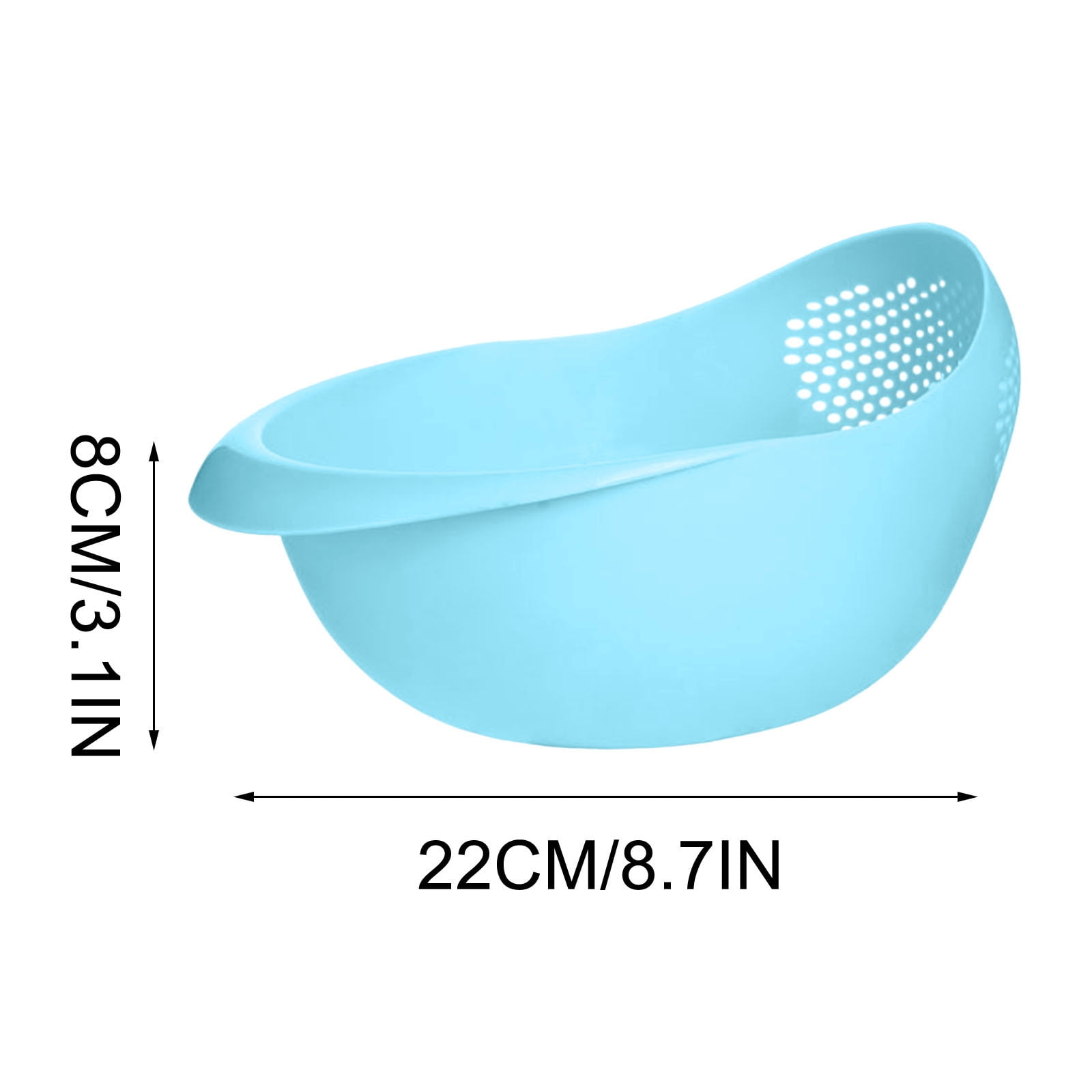 PATLOLLAV 2-in-1 Rice Colander,Plastic Rice Bowl Strainer With Handle ...