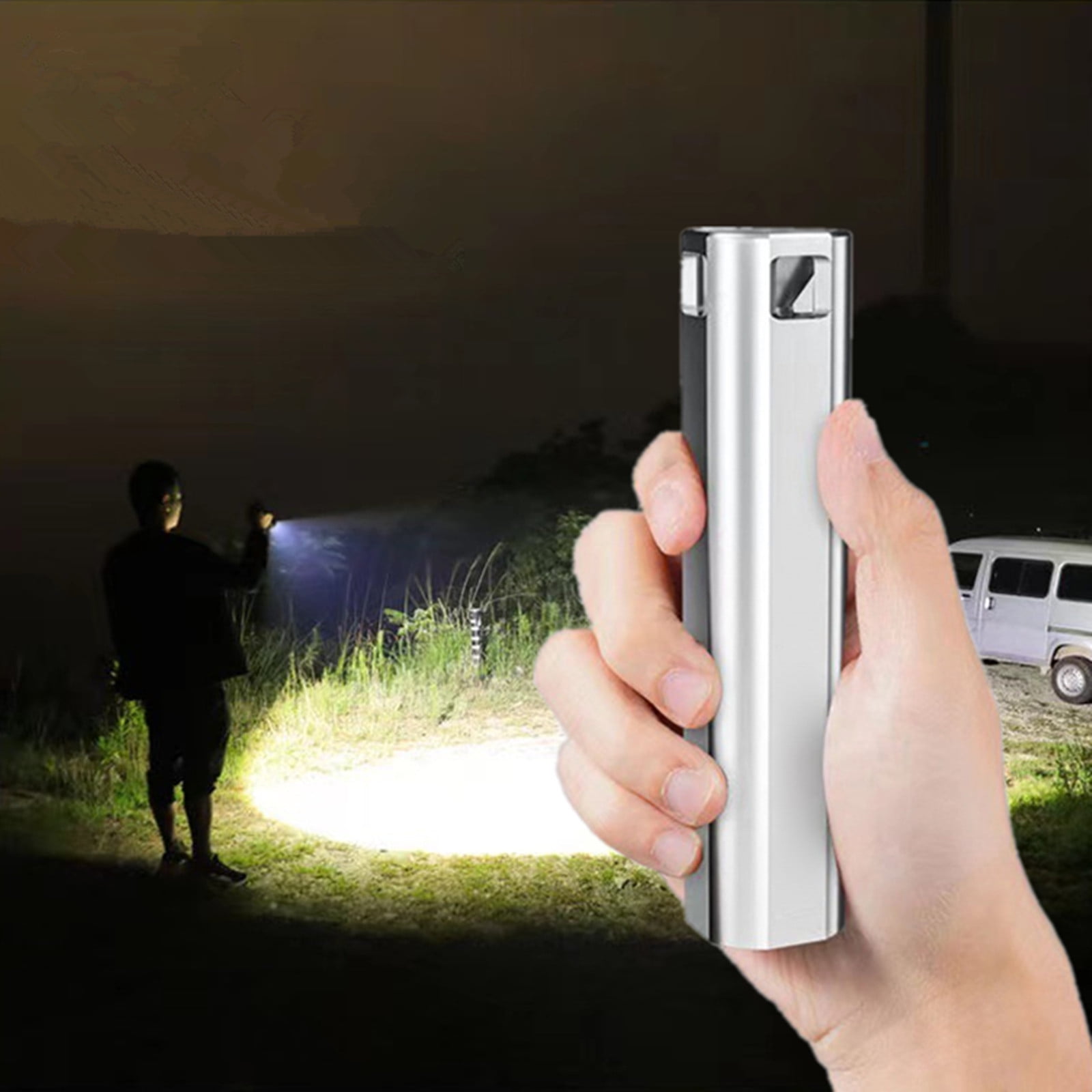 PATLOLLAV 2000mA USB Rechargeable 2000mA Mini Flashlight,Small Led ...