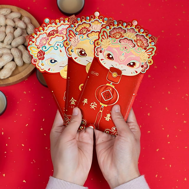 PATLOLLAV 2025 Happy Chinese Year of the Snake Red Envelopes,2025 Year ...