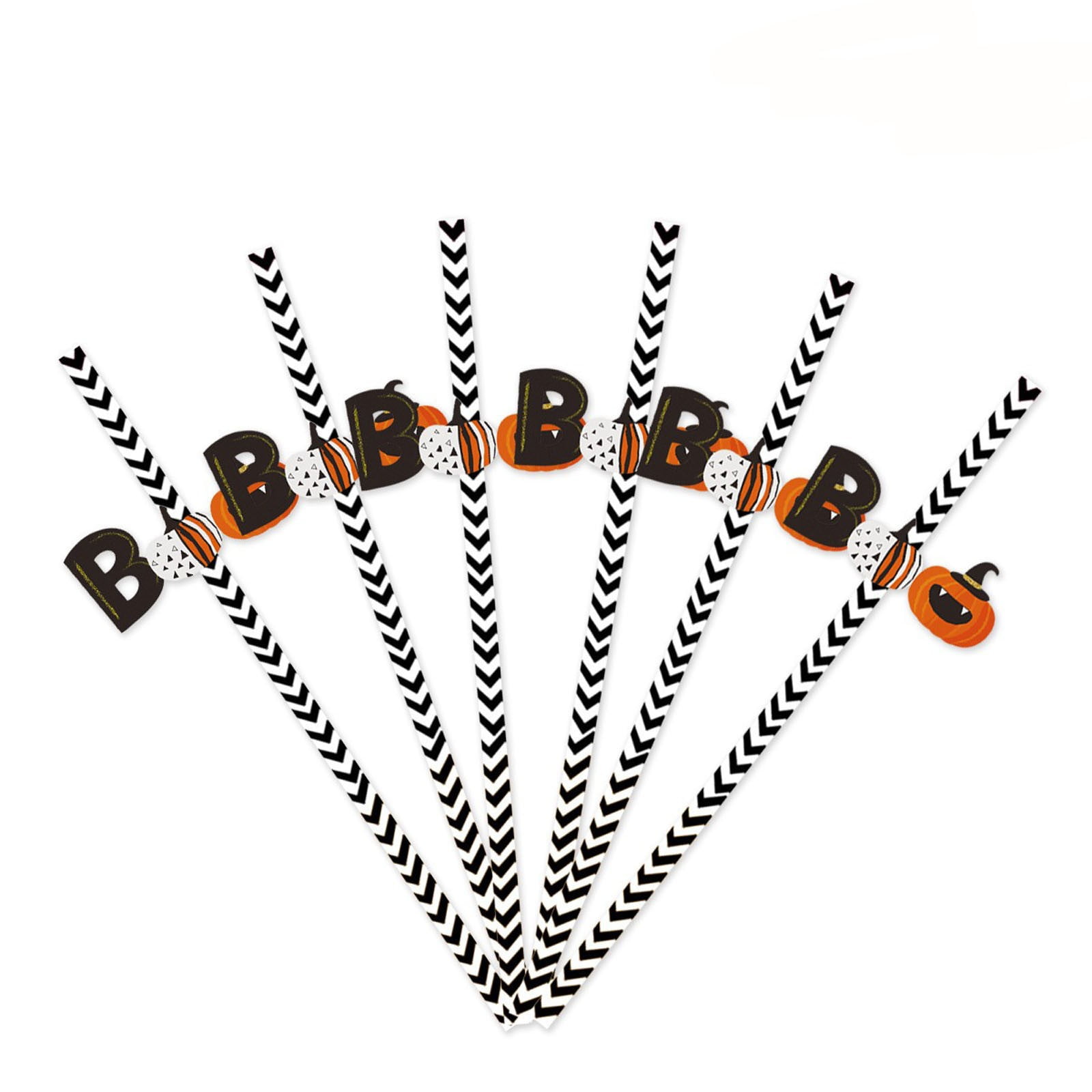 PATLOLLAV 24 Pieces Disposable Halloween Decoration Straw,Biodegradable ...