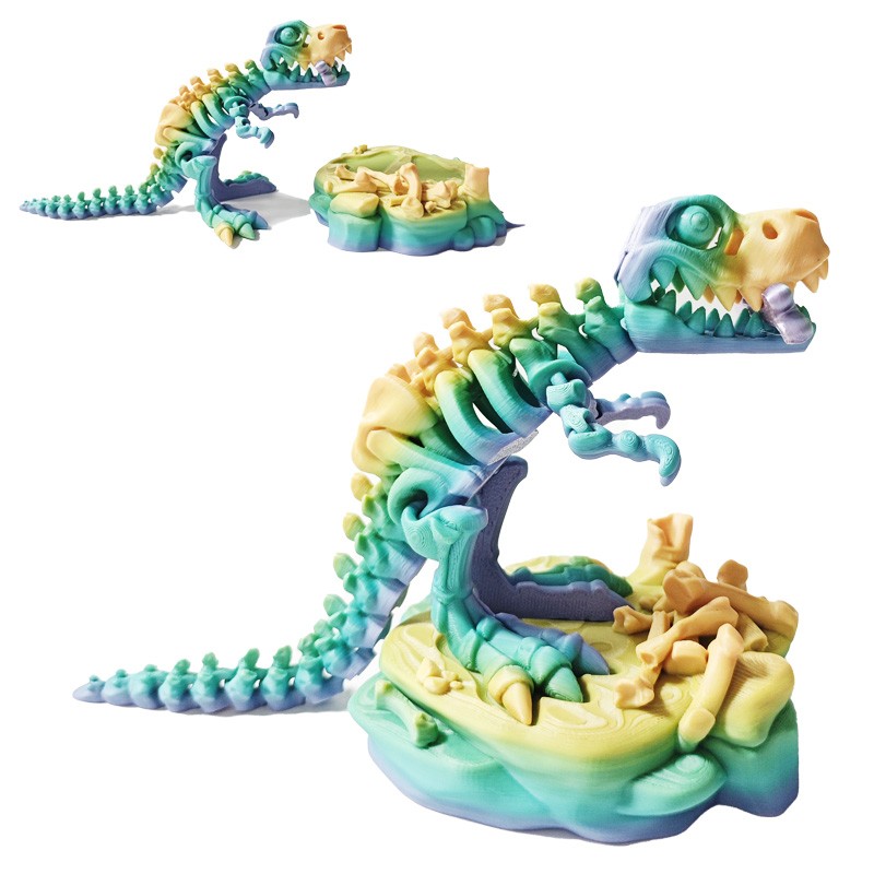 PATLOLLAV 3D Printed Dinosaur Toy Bones,3D Printed Dargon Animals Dino ...