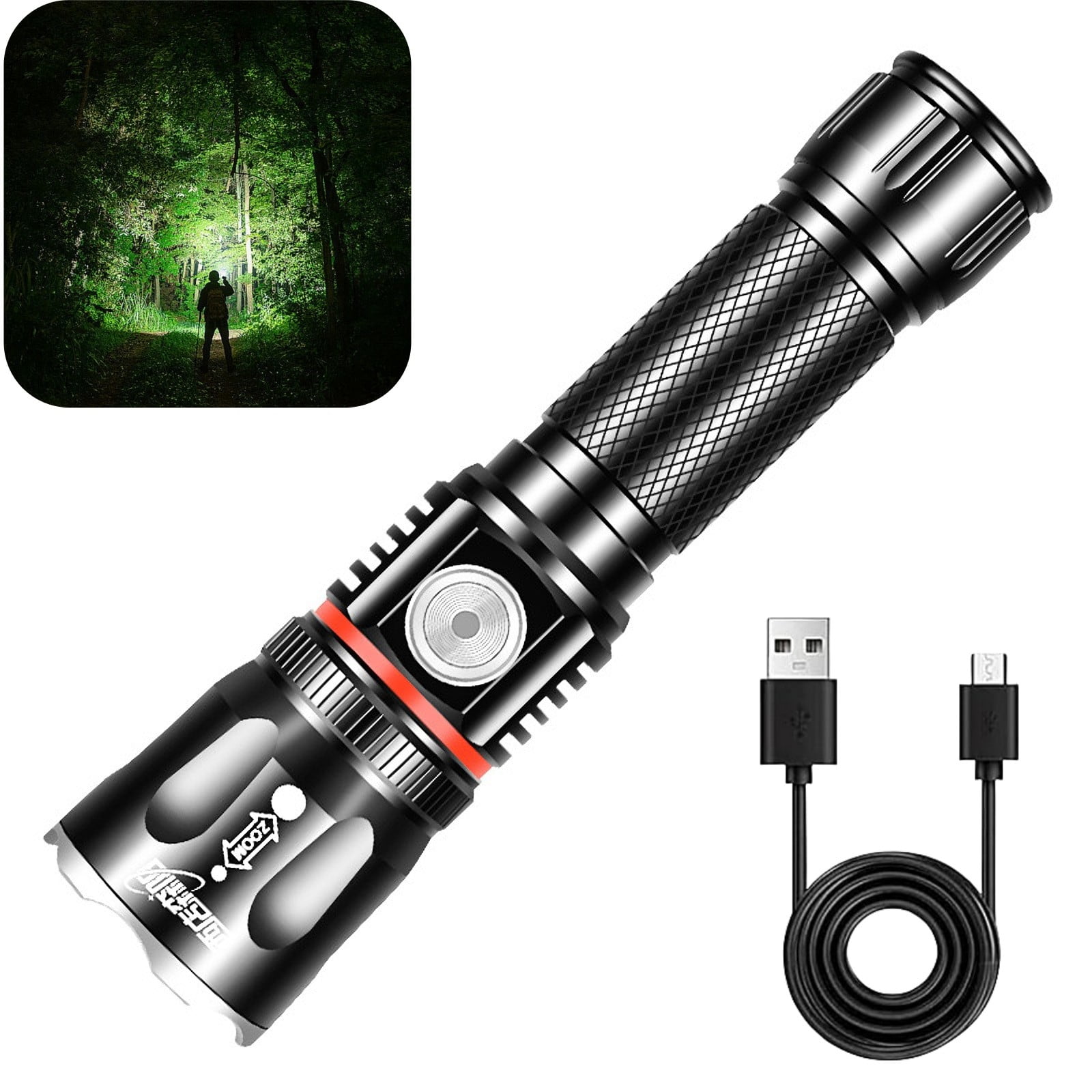 PATLOLLAV 6-Mode Plastic LED Flashlight, Red Light Emergency Torch for ...