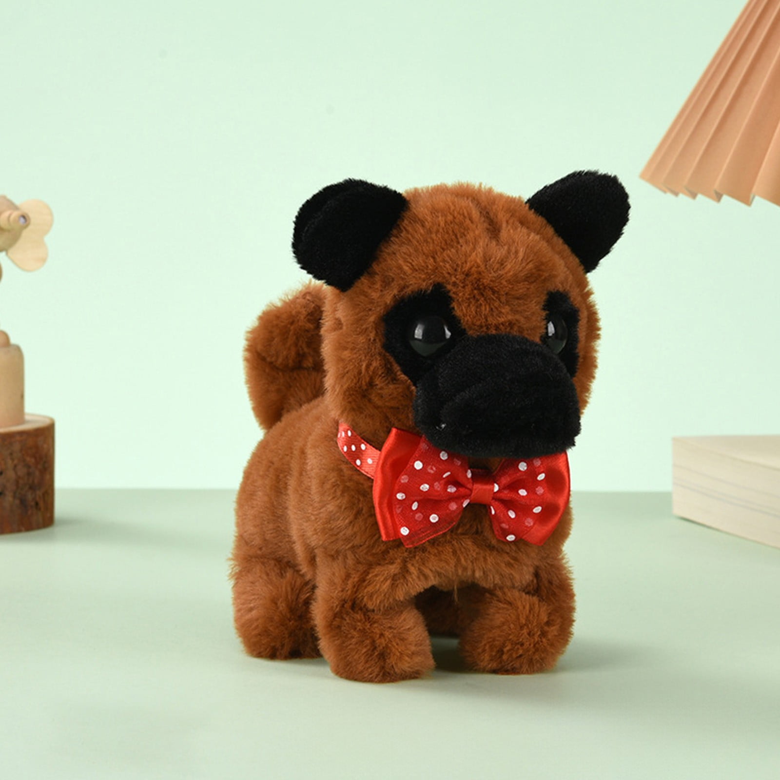 PATLOLLAV 7Inch Pug Puppy Doll,Plush Electronic Toy Dogs - Touch and Sound, Plays Tricks,Barks ...