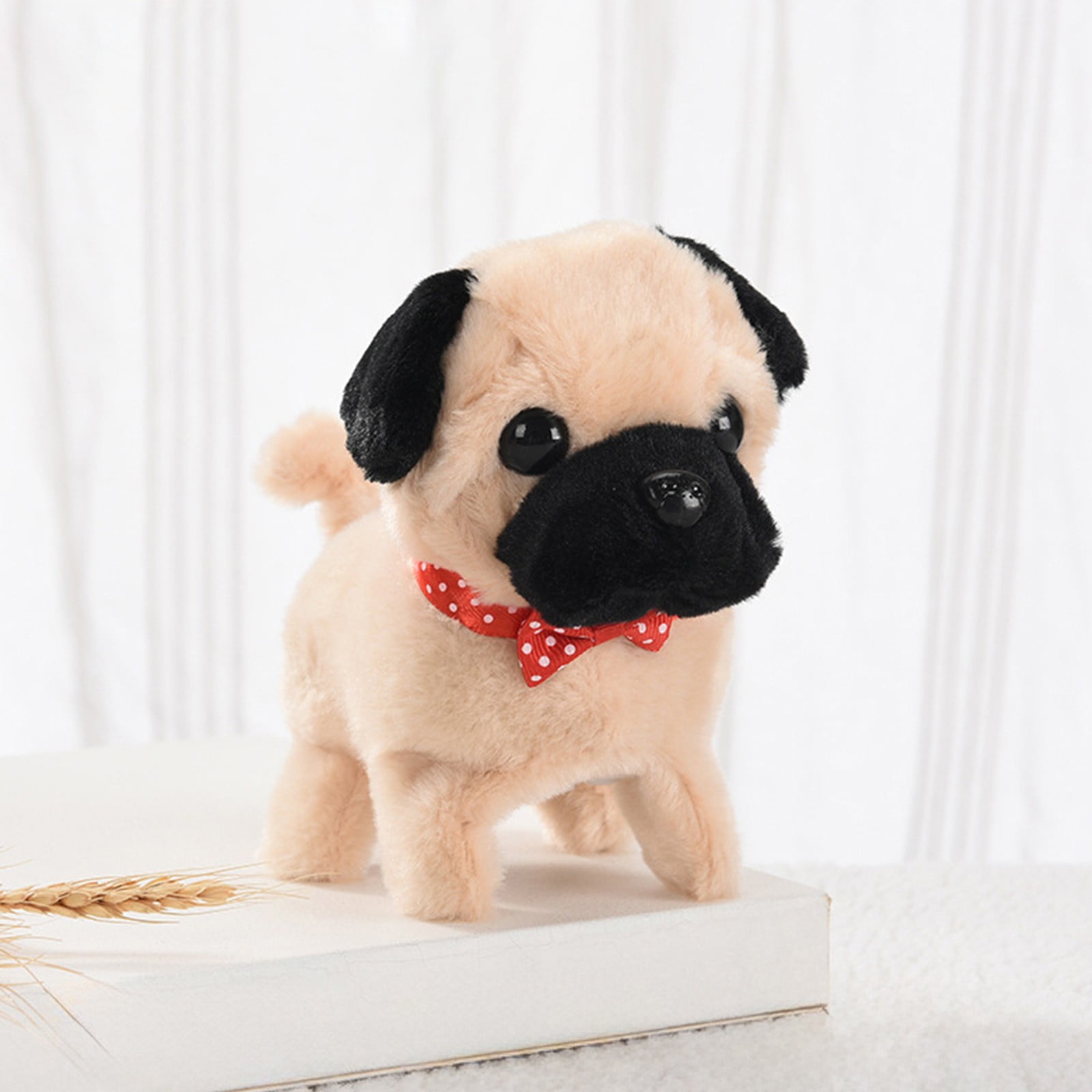 PATLOLLAV 7Inch Pug Puppy Doll,Plush Electronic Toy Dogs - Touch and Sound, Plays Tricks,Barks ...