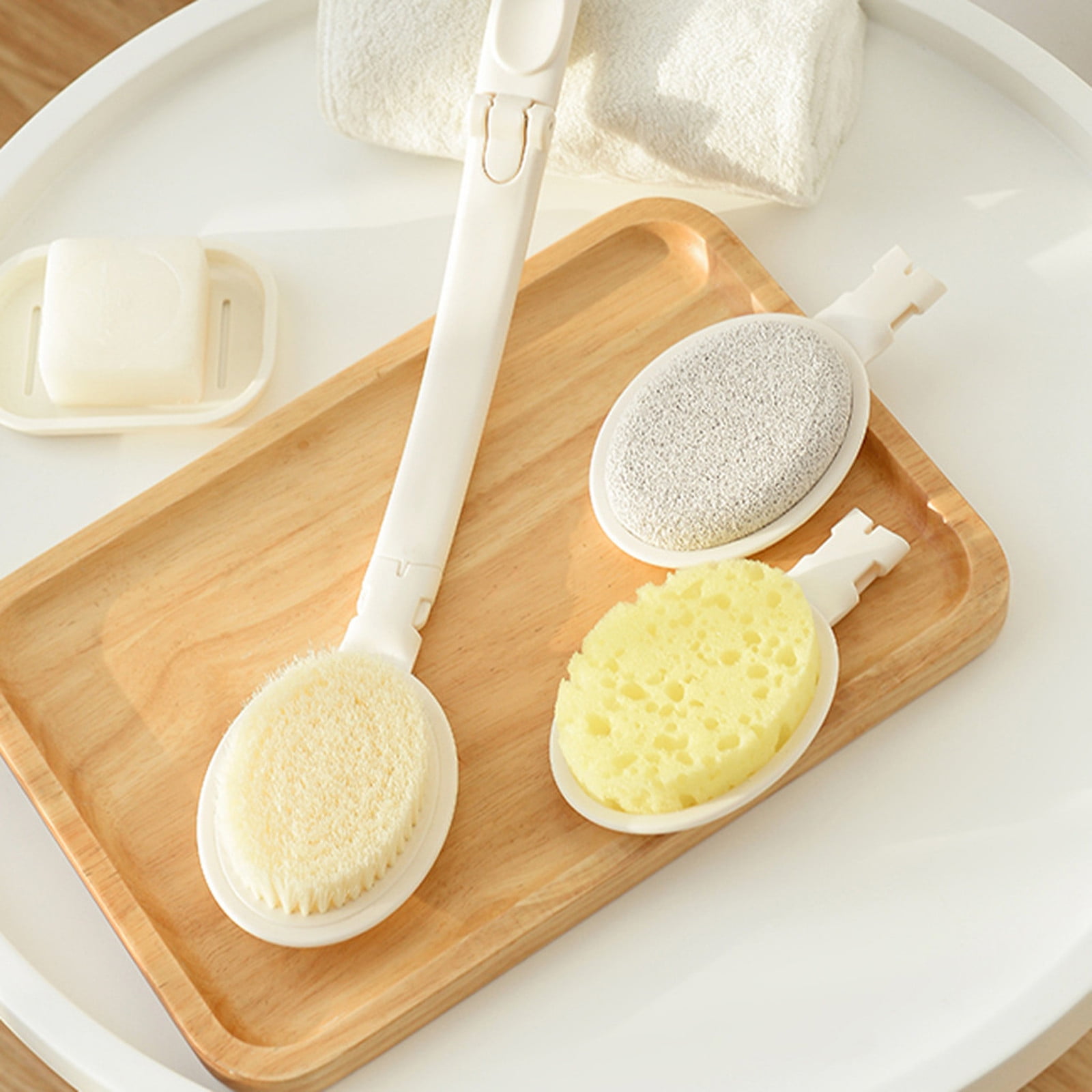 PATLOLLAV Back Scrubber for Shower, 18.9 Inch Detachable Bath Brush, 3 ...