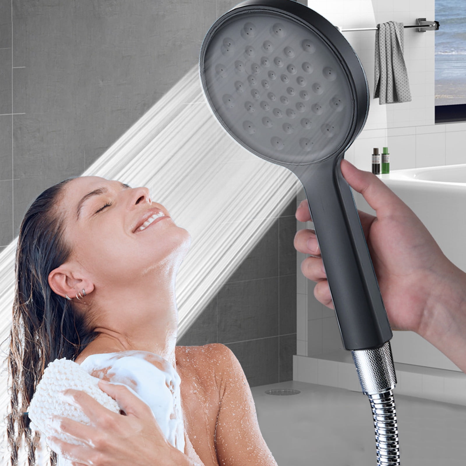 Patlollav Bathroom Shower Head Handheld High Pressure Sprayer Shower