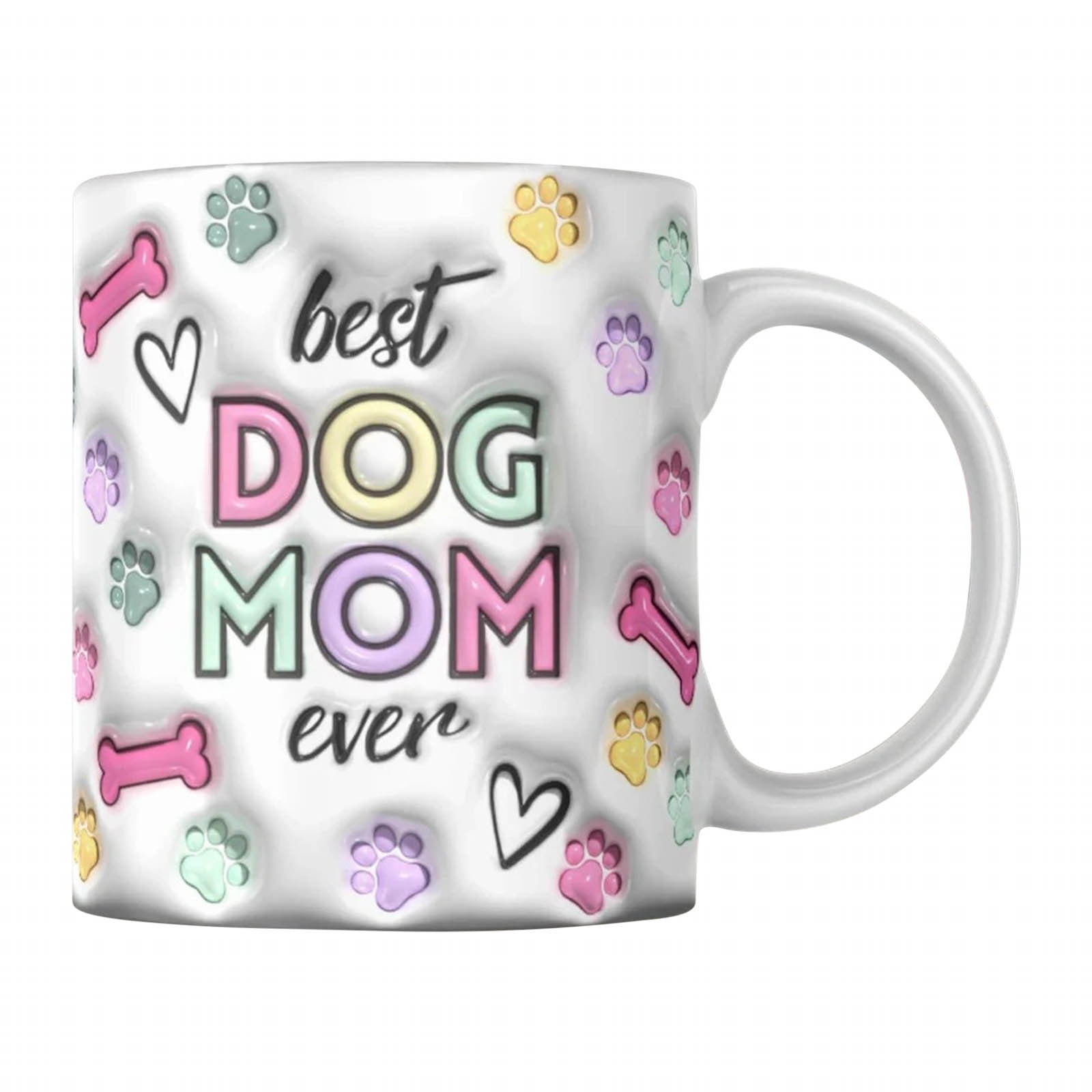 PATLOLLAV Best Dog Mom Dad Ever, Personalized 3D Dog Cat Mother's Day ...