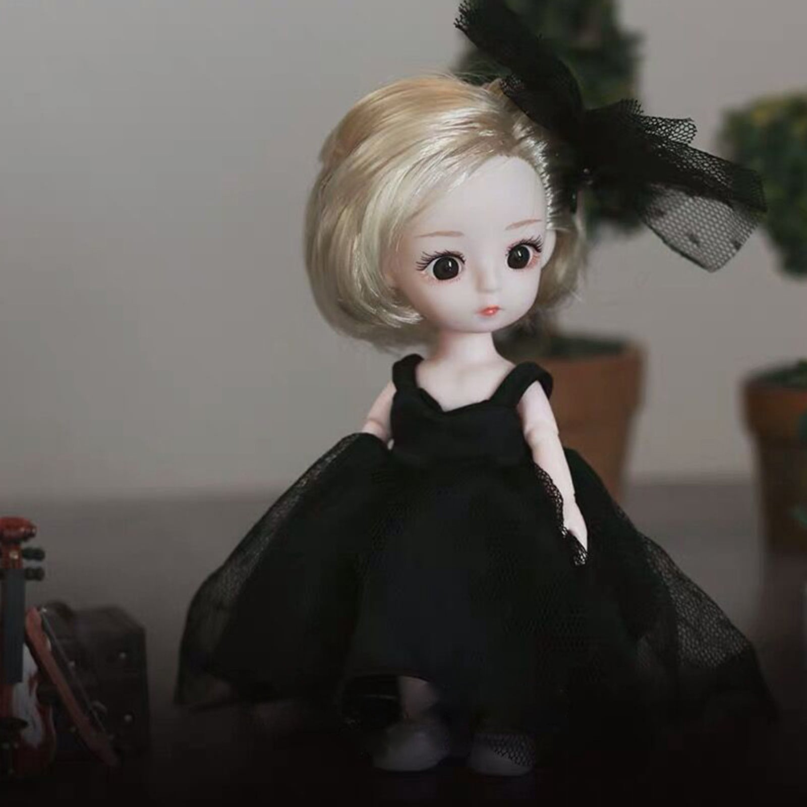 PATLOLLAV Black Wedding Doll for Girls,Princess Costume Doll and Girl ...