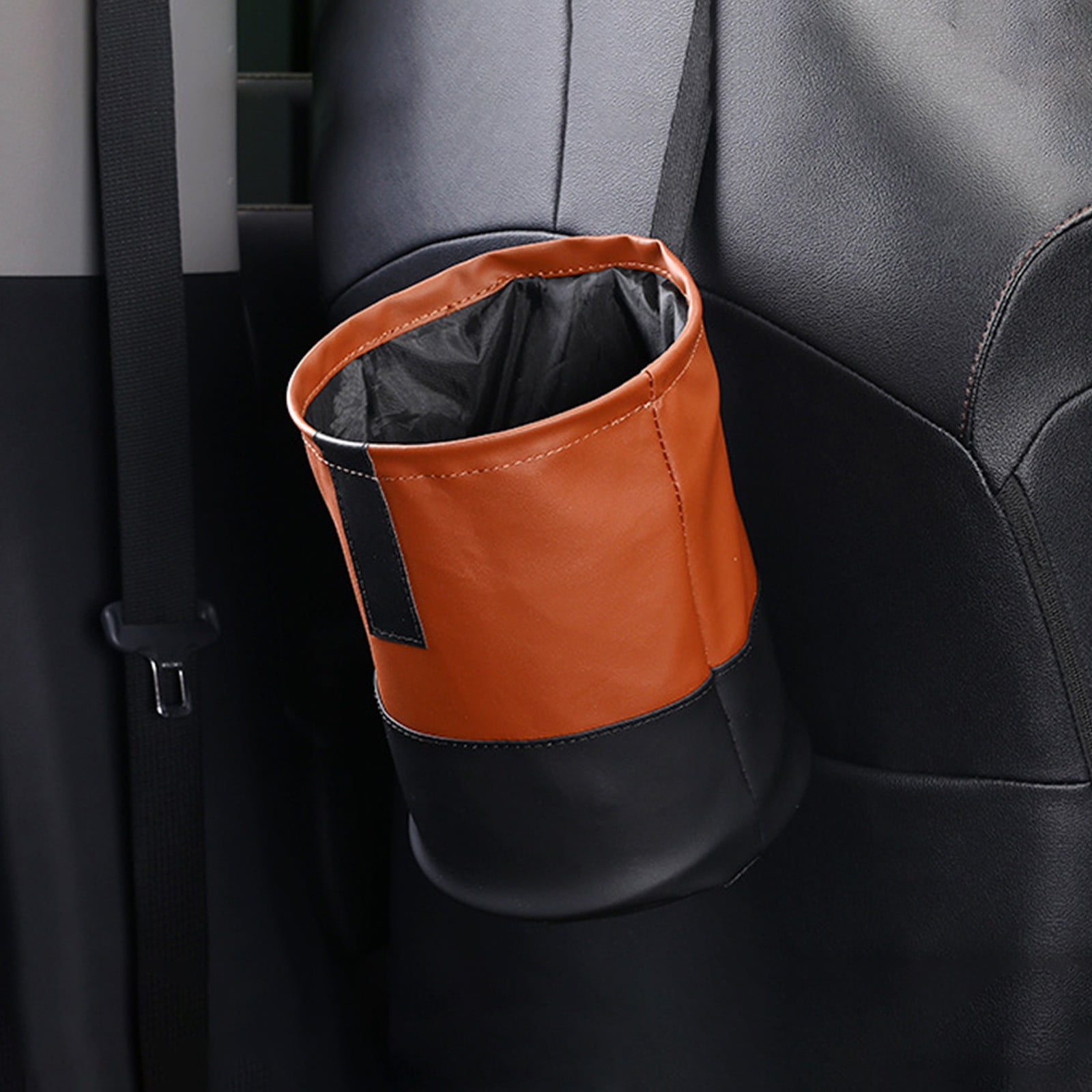 PATLOLLAV Car Trash Can for Car Storage Bucket Leatherwear Trash,Cup ...
