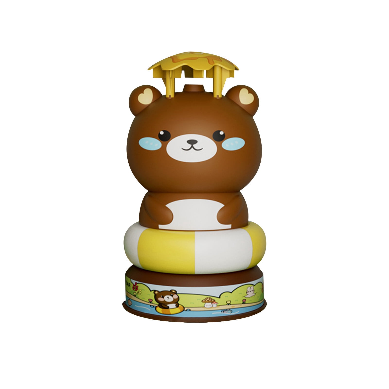 PATLOLLAV Cartoon Animal Spinning Skyspray Rocket Toy Set, Summer Beach ...