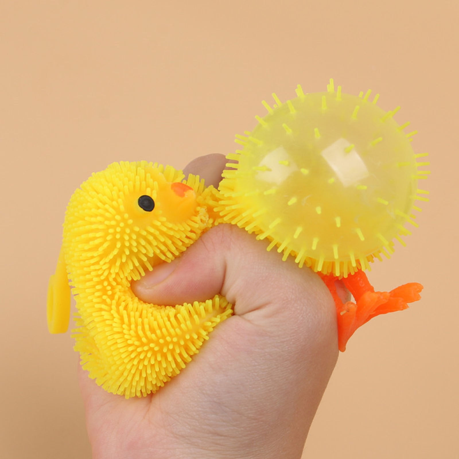 PATLOLLAV Chicken Glowing Chick Balls Light up Rubber Squeeze Toys ...