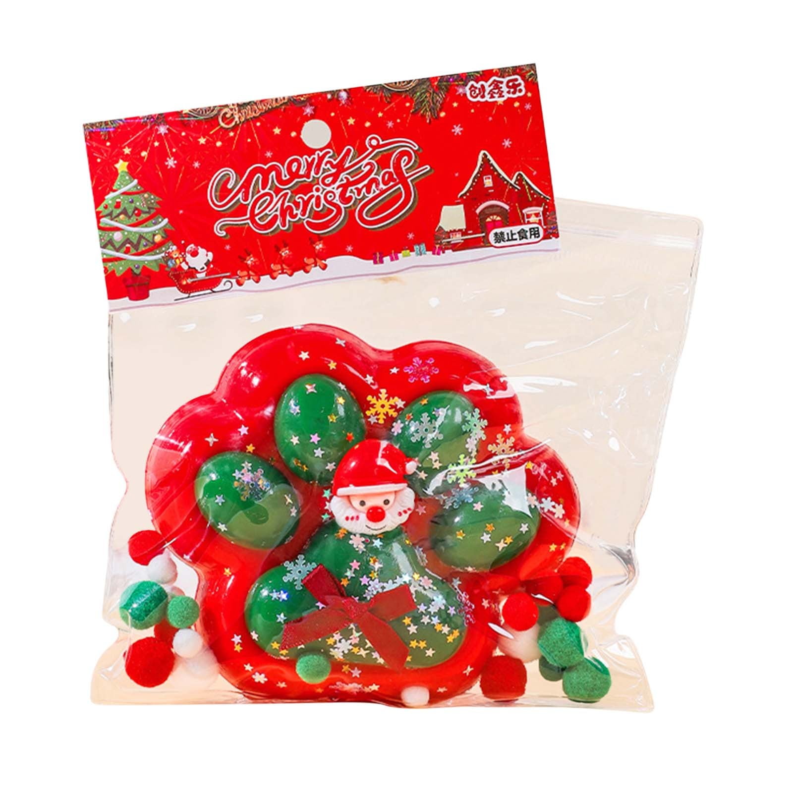 PATLOLLAV Christmas Red Cat Paw Squishy Toy,Cat Paw Squishy,Clear Cat ...