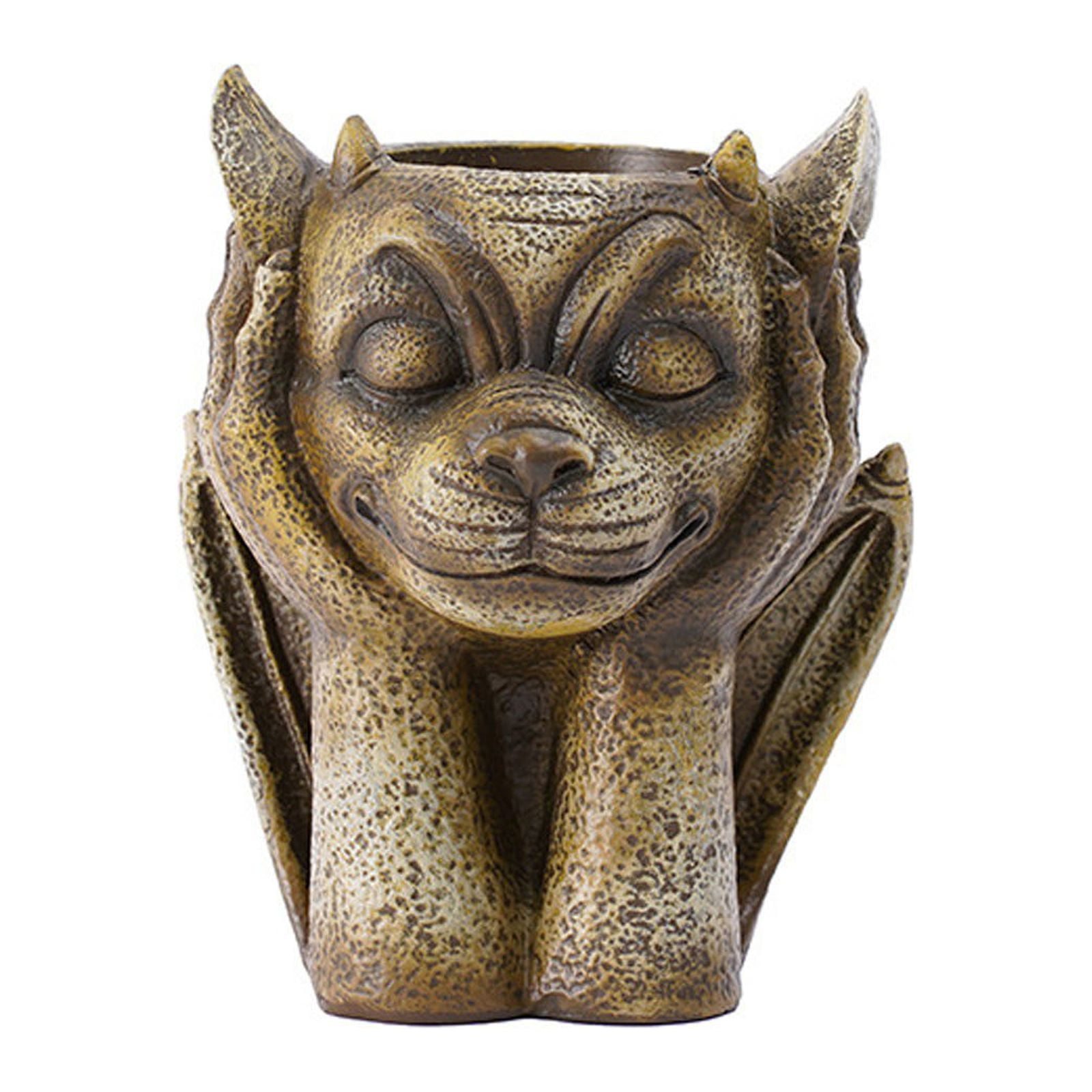 PATLOLLAV Creative Face Planter Gargoyle Head Planters for Plants See ...