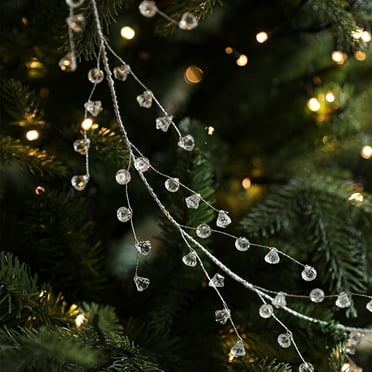 Crystal Beaded Garland Clear Diamond Branch Chandelier Twinkle Acrylic ...